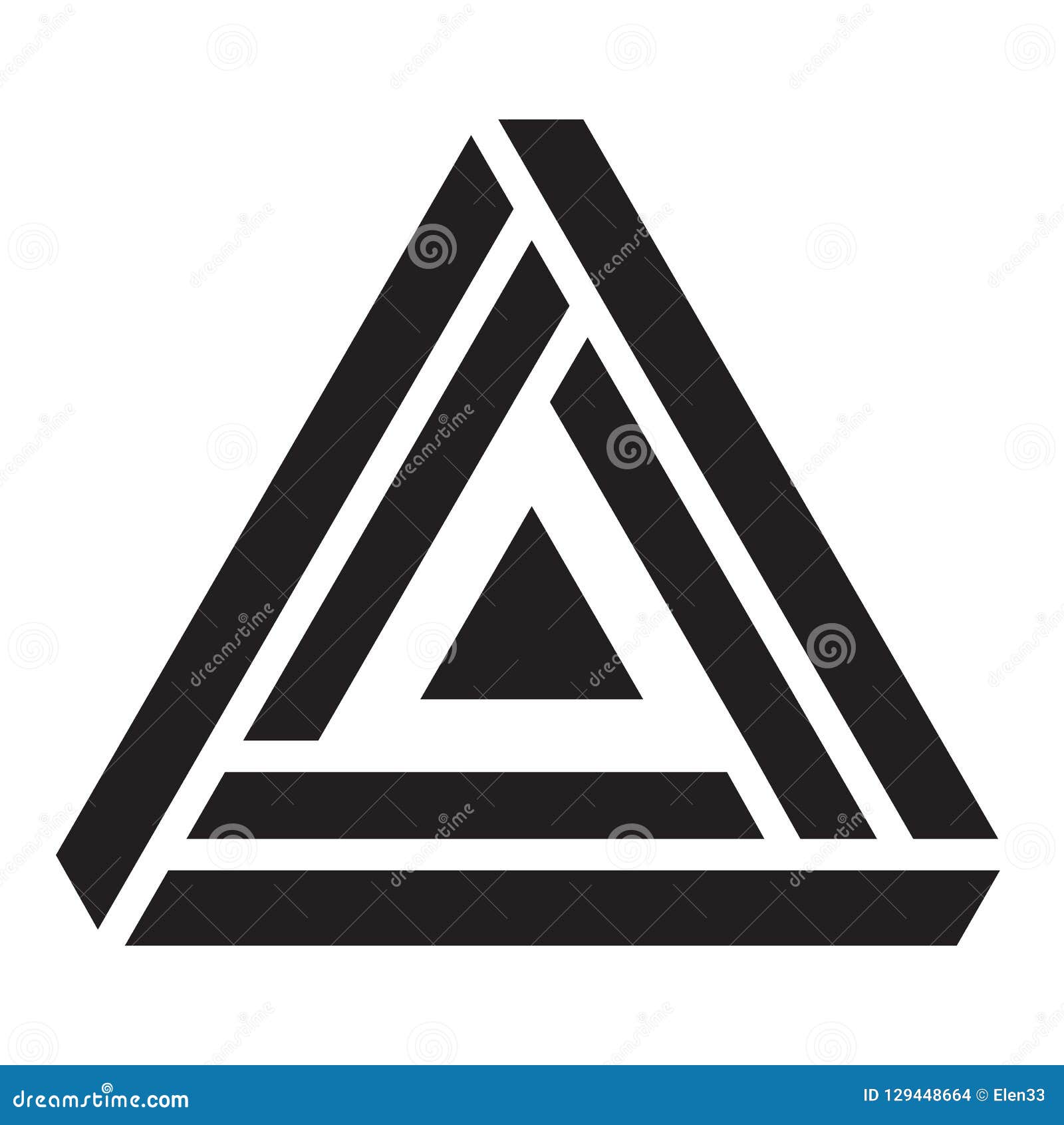 Penrose Triangle, Illusion Triangle Vector Illustration Stock Vector ...