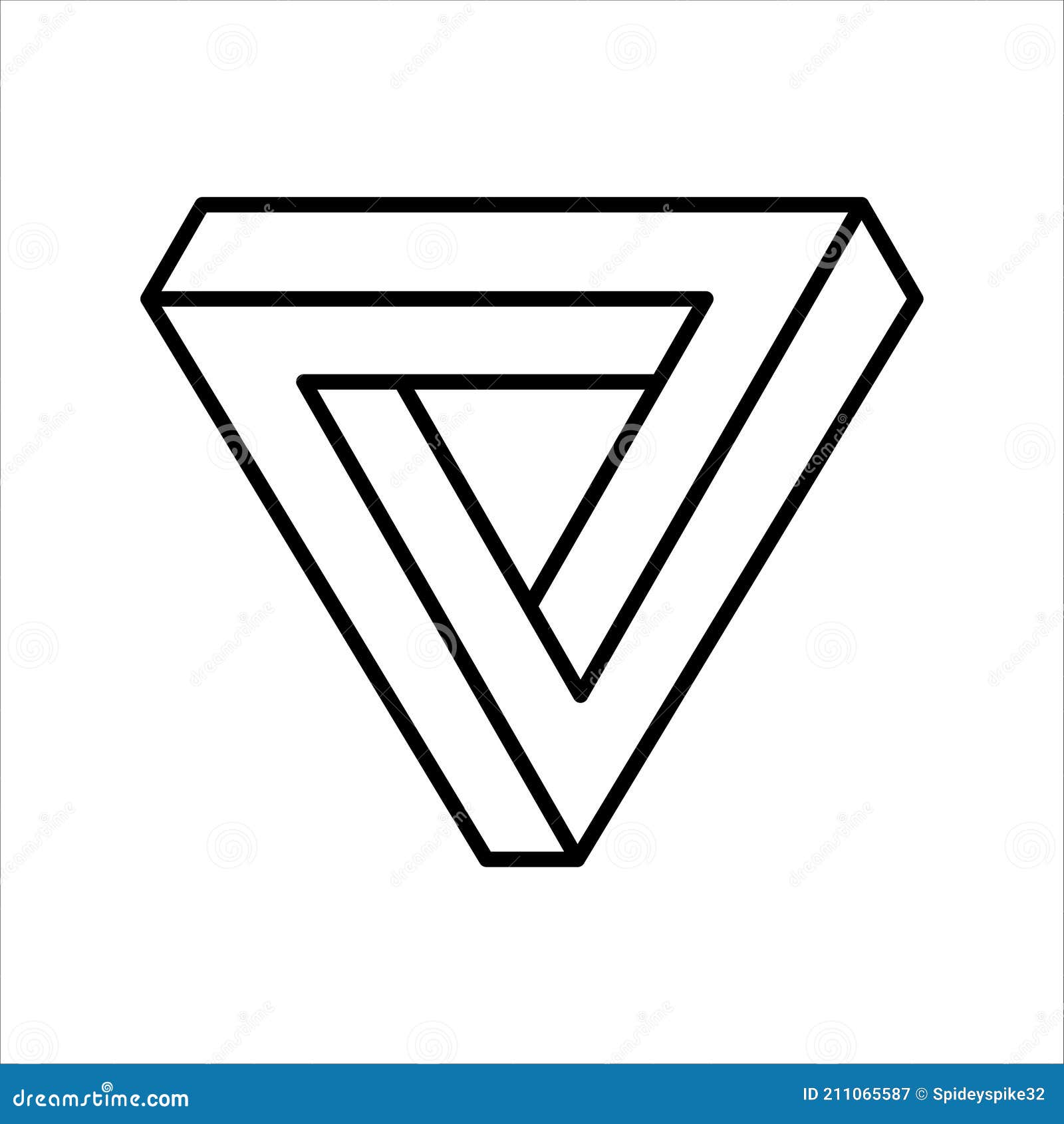 The Penrose Triangle. Isolated Vector Illustration Stock Illustration ...