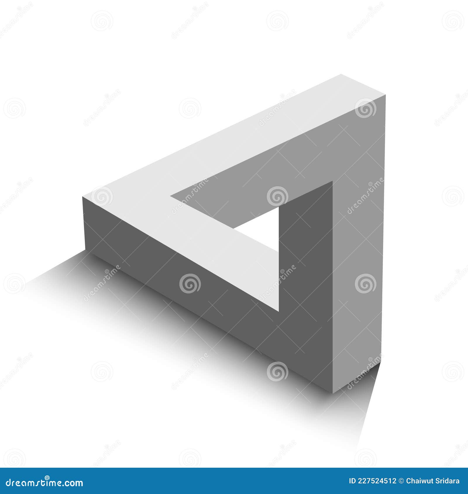 Penrose Triangle Isolated on White Background, Vector Stock Vector ...