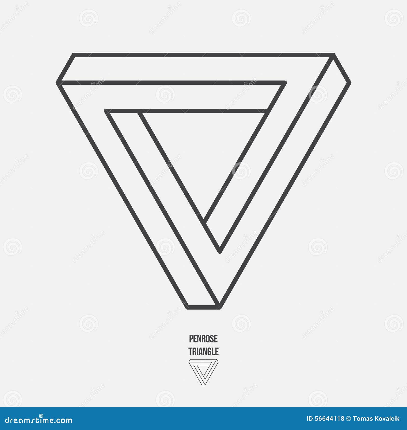 Penrose triangle stock vector. Illustration of pattern - 56644118