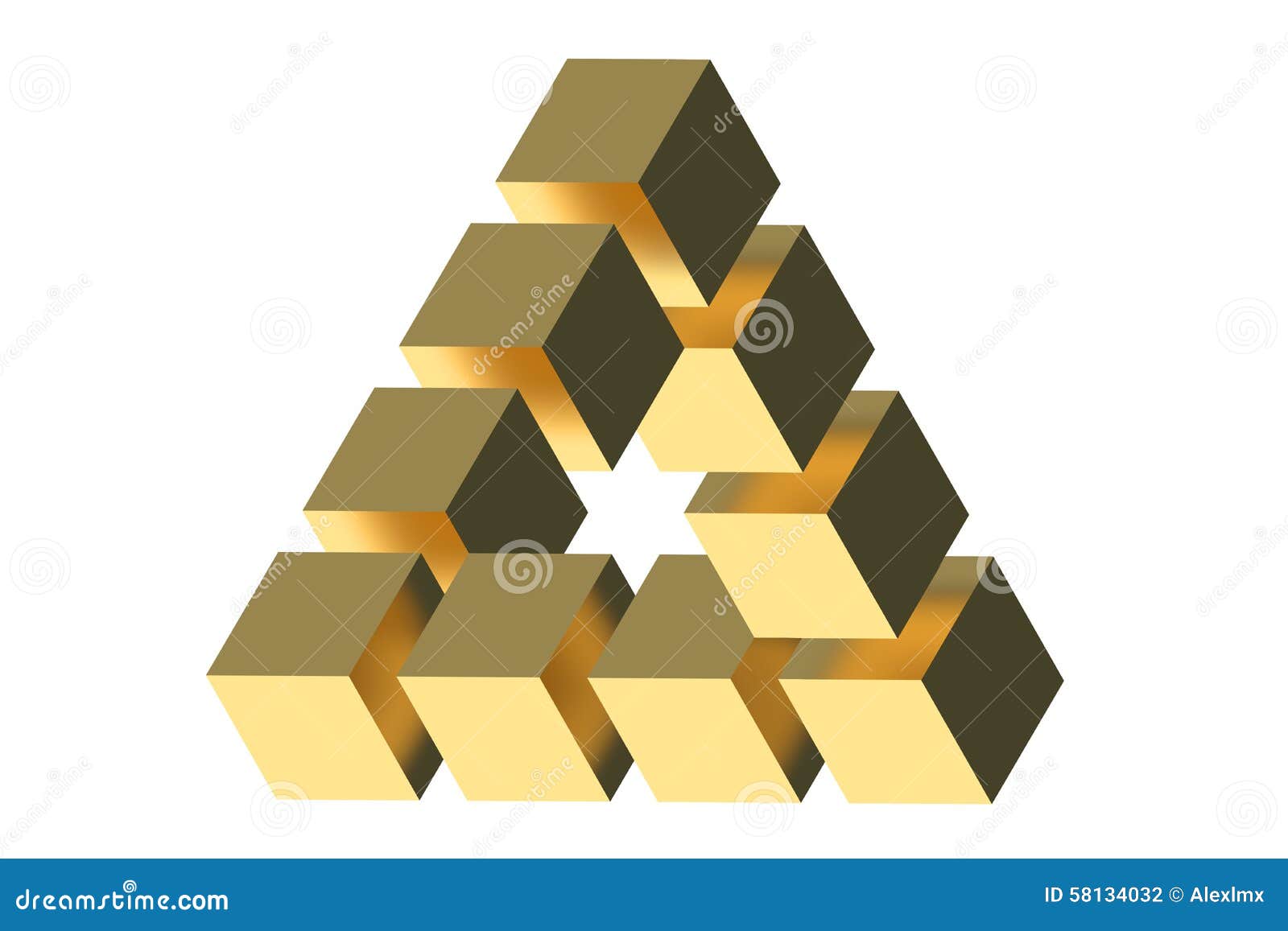 Penrose Triangle And Square Or Penrose Tribar, Or The Impossible Tribar ...