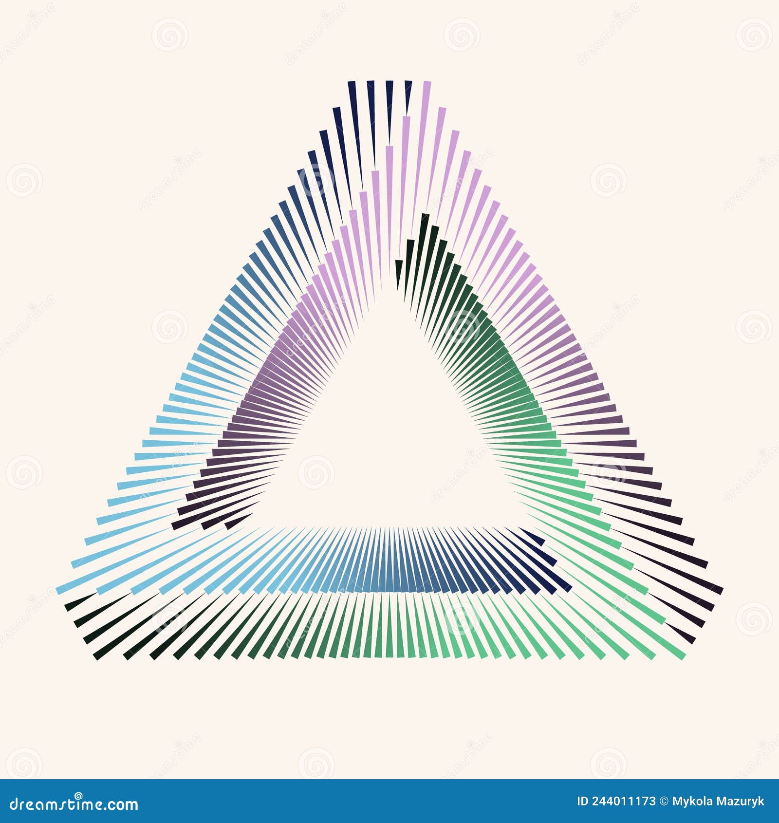 Penrose Triangle or Penrose Tribar, or the Impossible Tribar with Lines ...