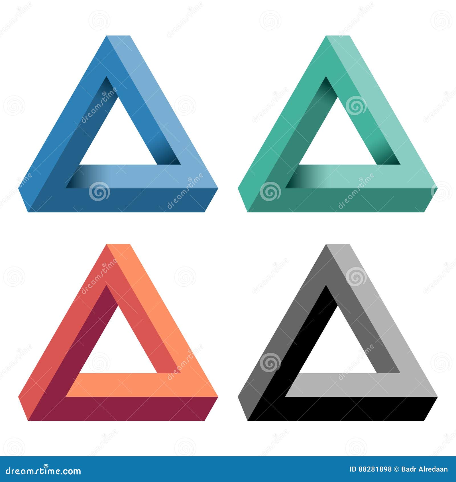 Penrose Triangle. Vector Illustration Stock Vector - Illustration of ...