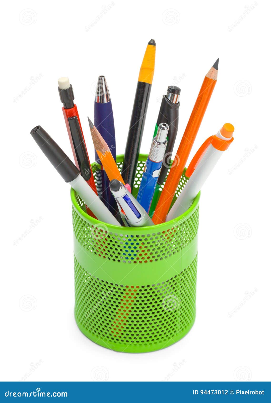 Pens in Can stock photo. Image of click, office, supply - 94473012