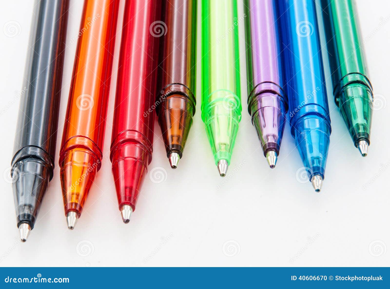 Pens Collection Isolated on White Stock Photo - Image of equipment ...