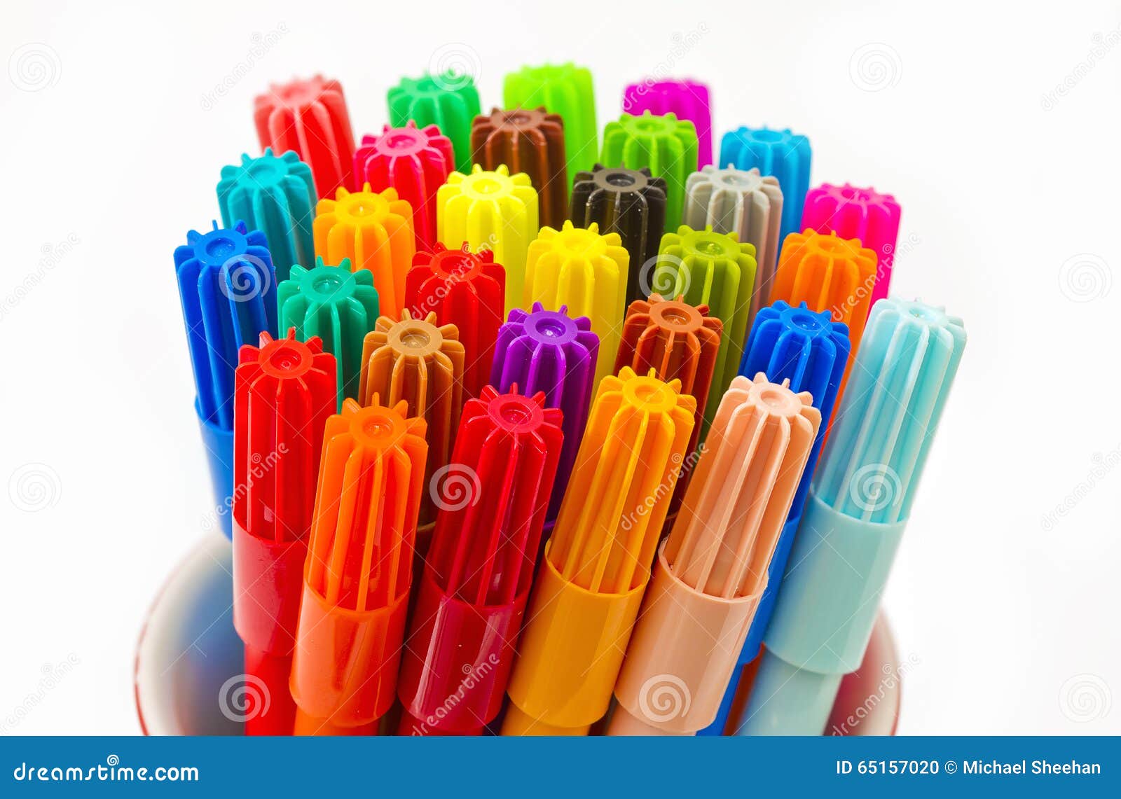 Pens in a container stock photo. Image of design, black - 65157020
