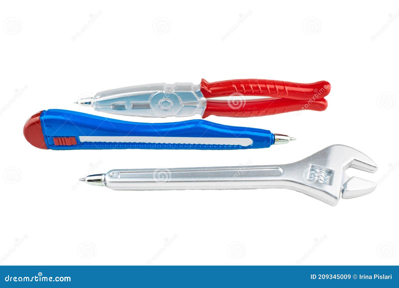 Pens in the Form of a Hardware Tools Isolated on White. Stock Image ...
