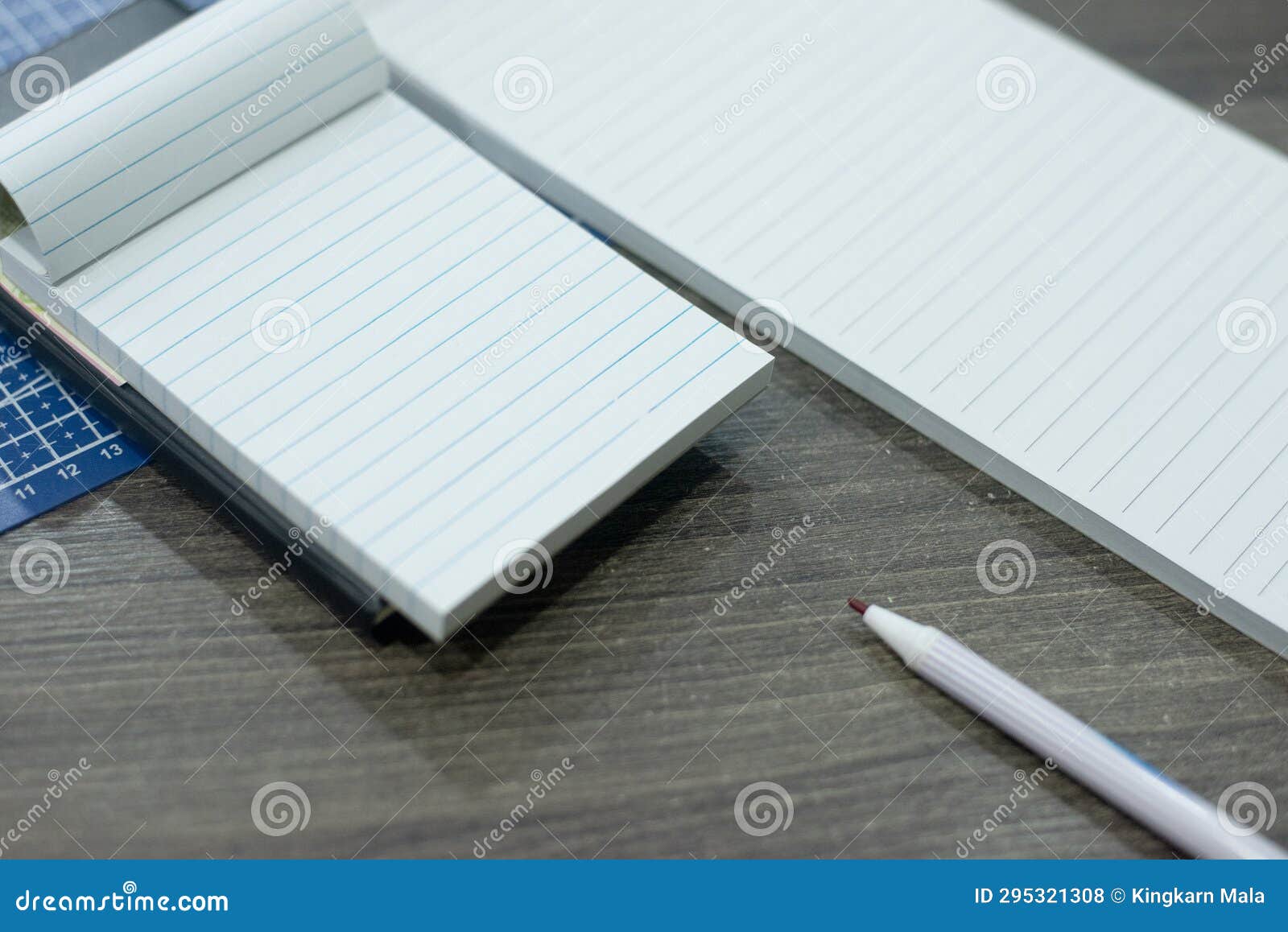 Pens and Lined Notebooks Place it Ready for Memorizing Different Notes ...