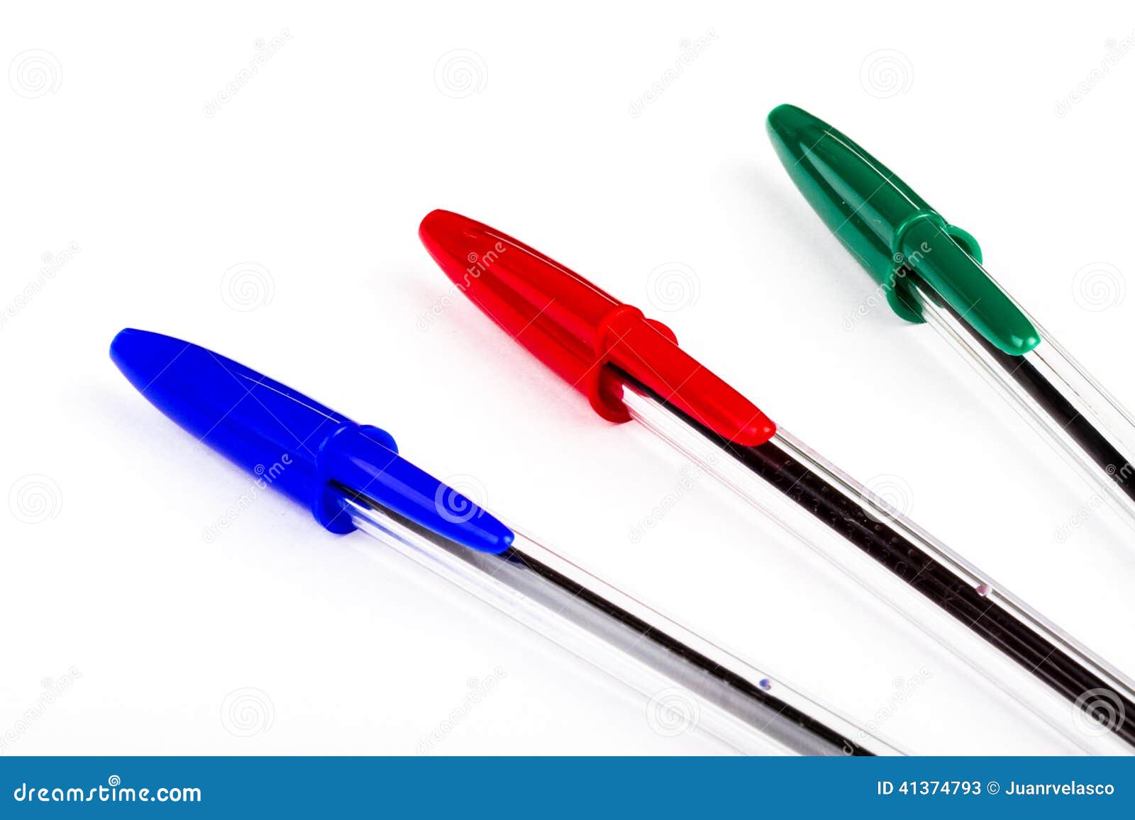 Pens Parts Isolated on White Stock Image - Image of stationery, writing ...