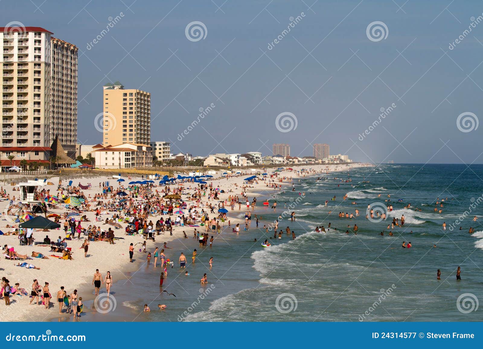 Pensacola Beach Tourists editorial photography. Image of condominiums ...