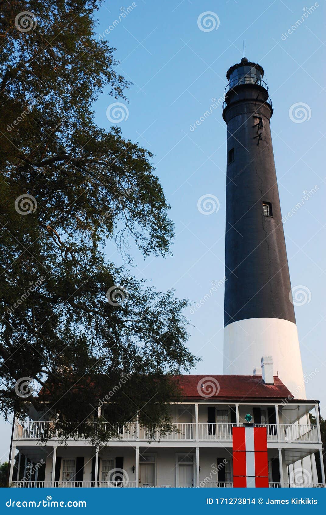 Pensacola Lighthouse, Florida Stock Photo - Image of kirkikis, direct ...
