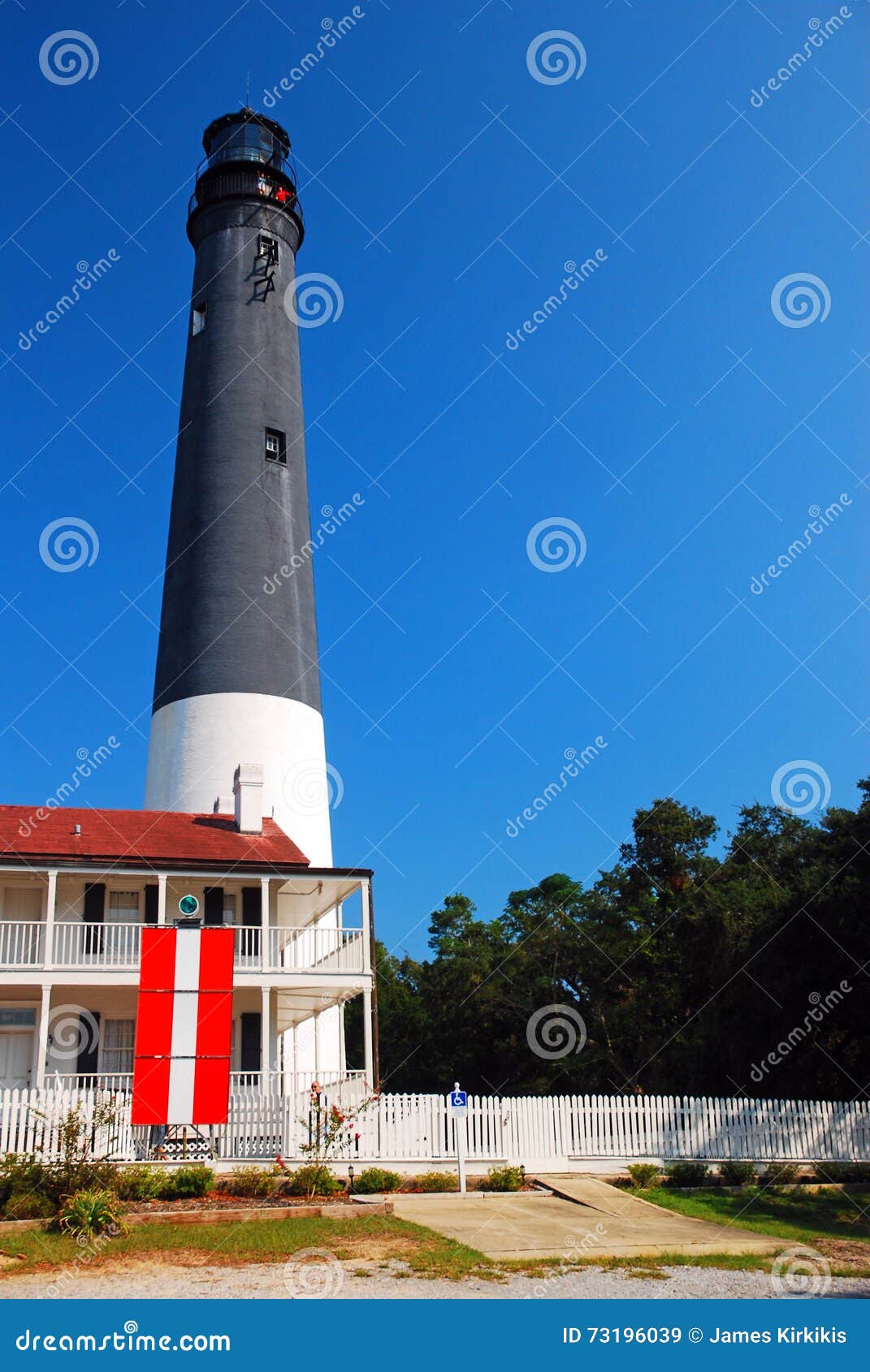 Pensacola Lighthouse stock image. Image of beach, aide - 73196039