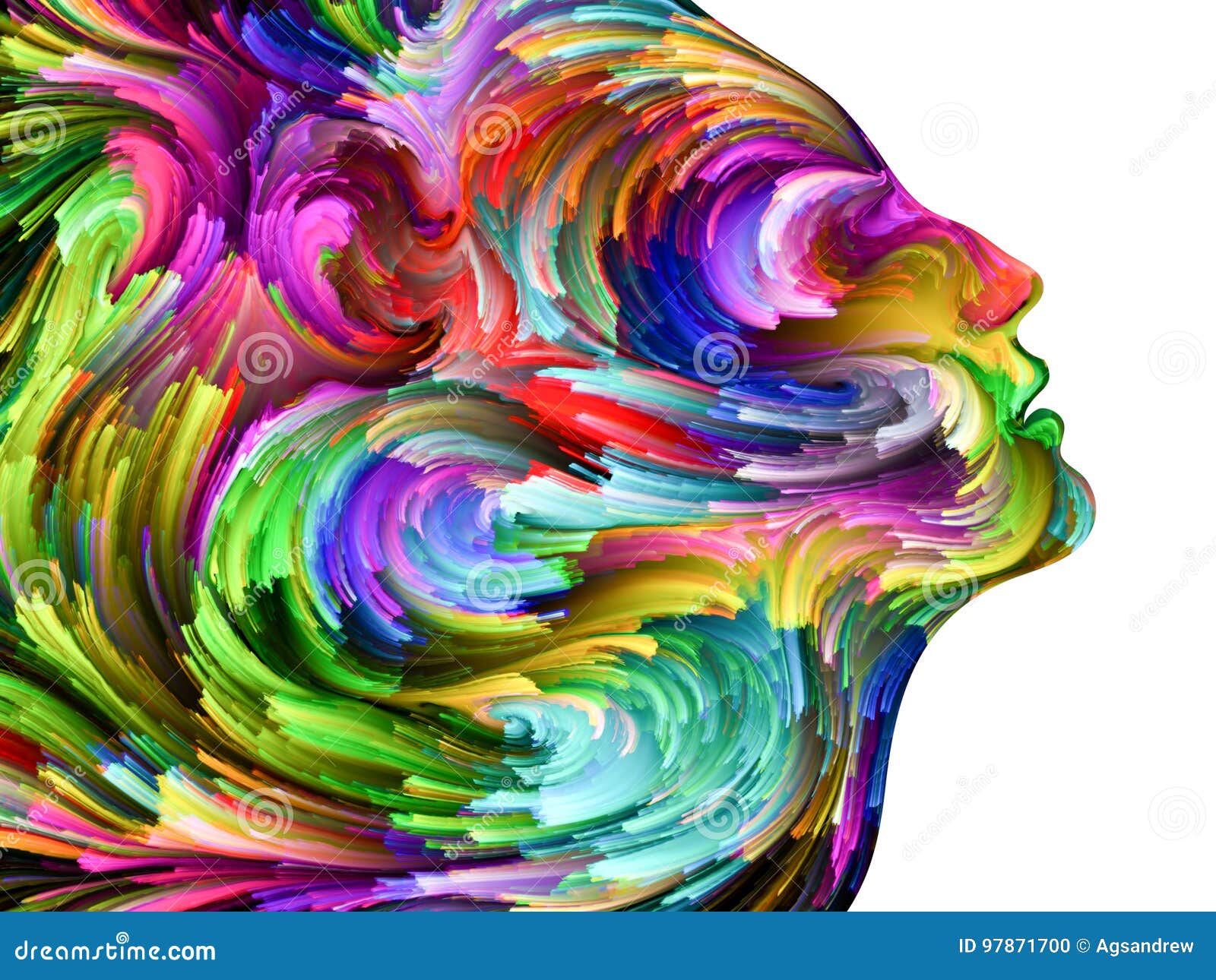 Pensamiento del color stock de ilustración. Ilustración de creatividad ...