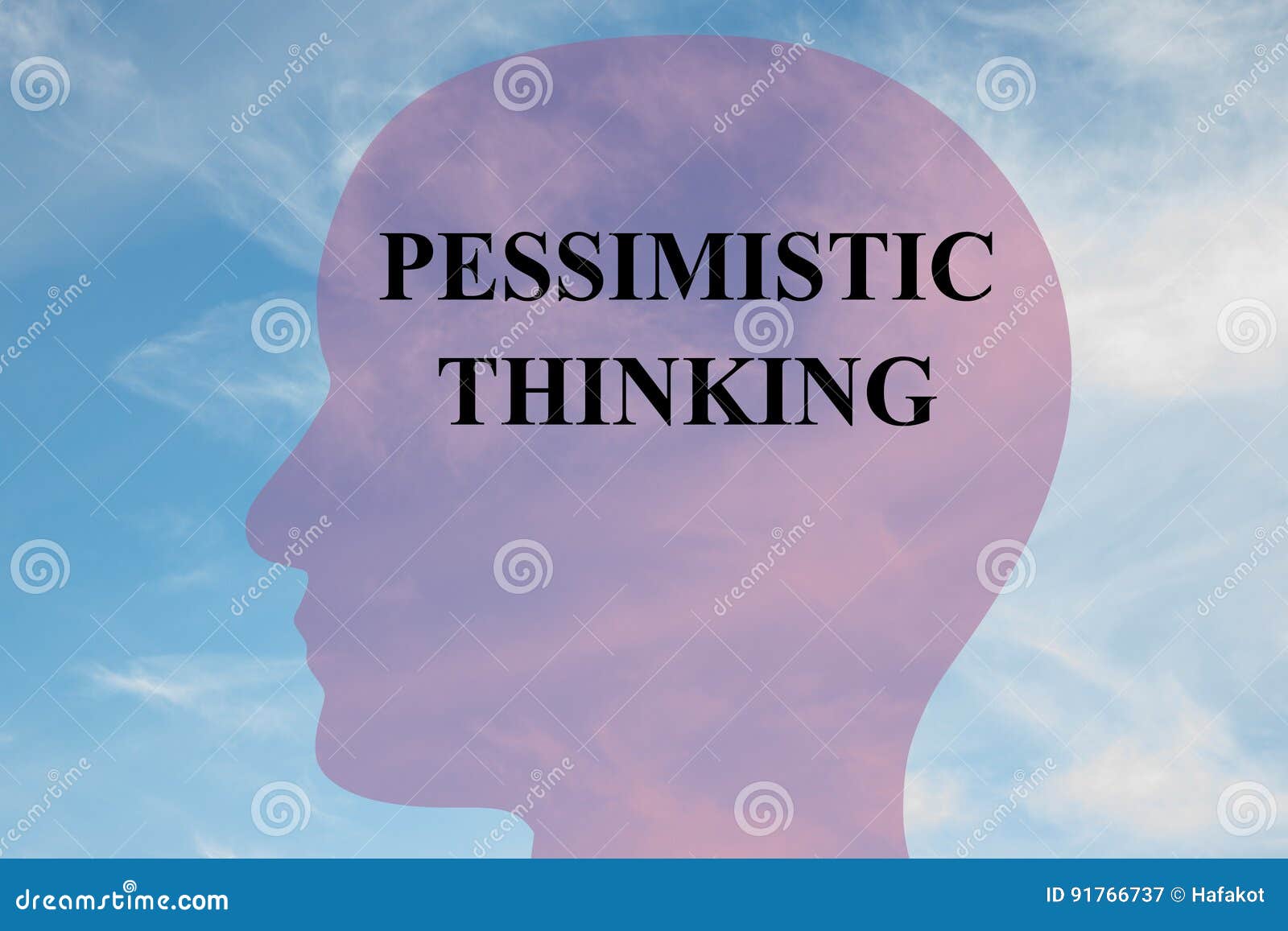 Pensamiento Pesimista - Concepto Mental Stock de ilustración ...