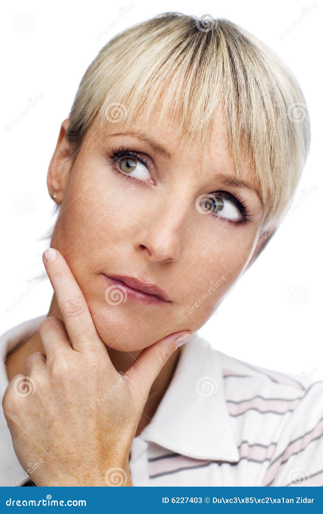 Pense imagem de stock. Imagem de fêmea, humano, forma - 6227403