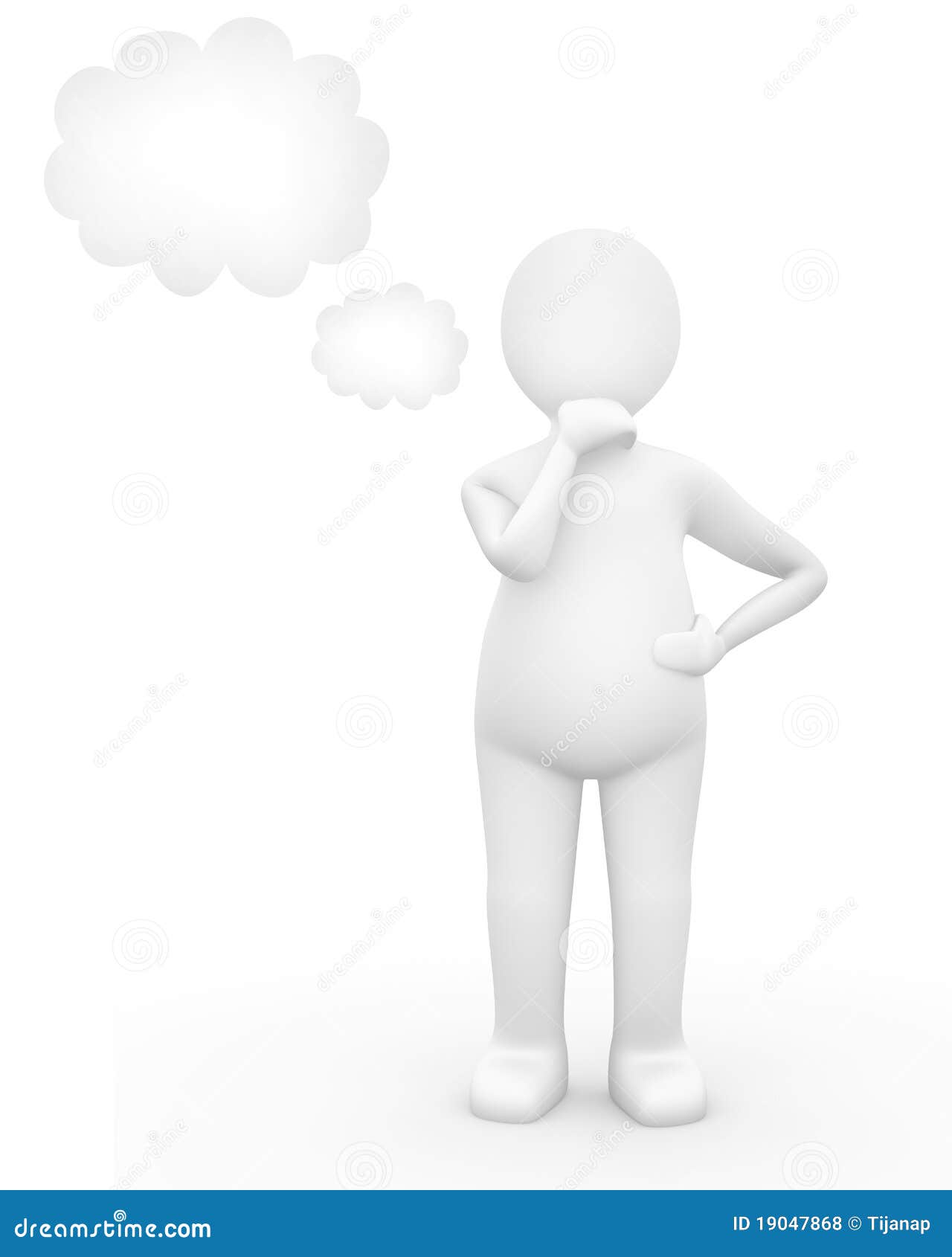 Penser de l'homme 3d illustration stock. Illustration du plan - 19047868