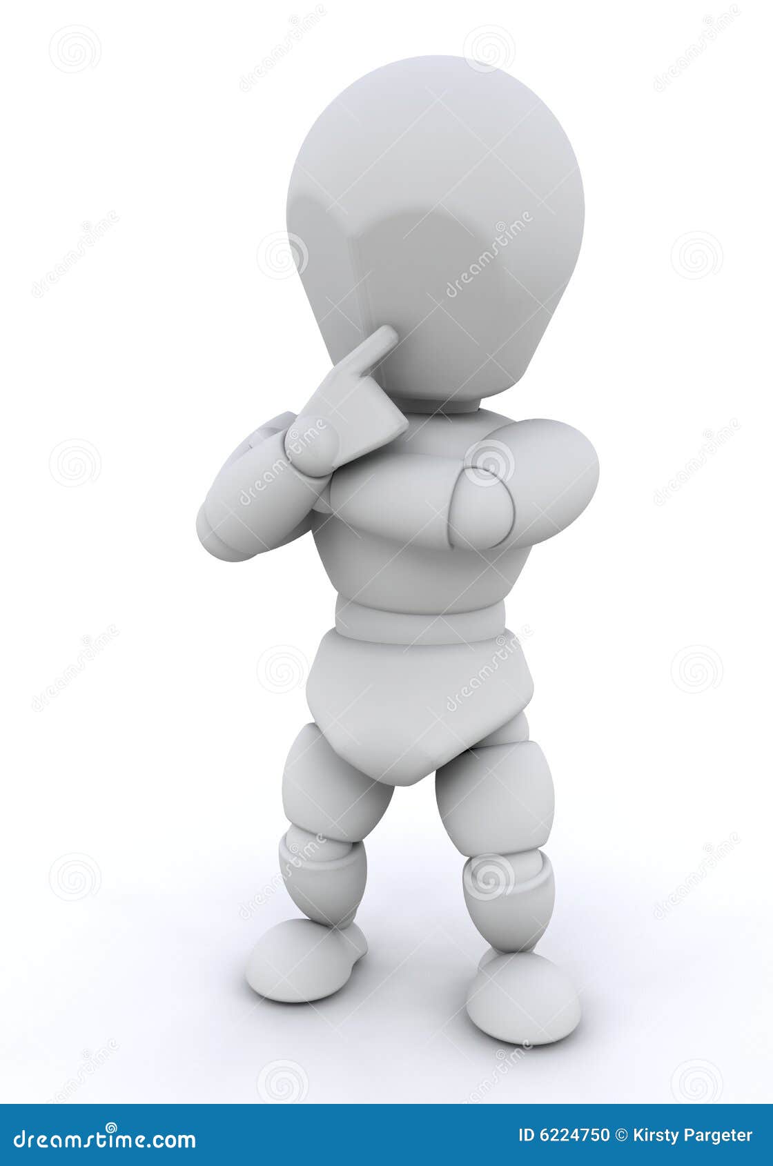 Penser de personne illustration stock. Illustration du homme - 6224750