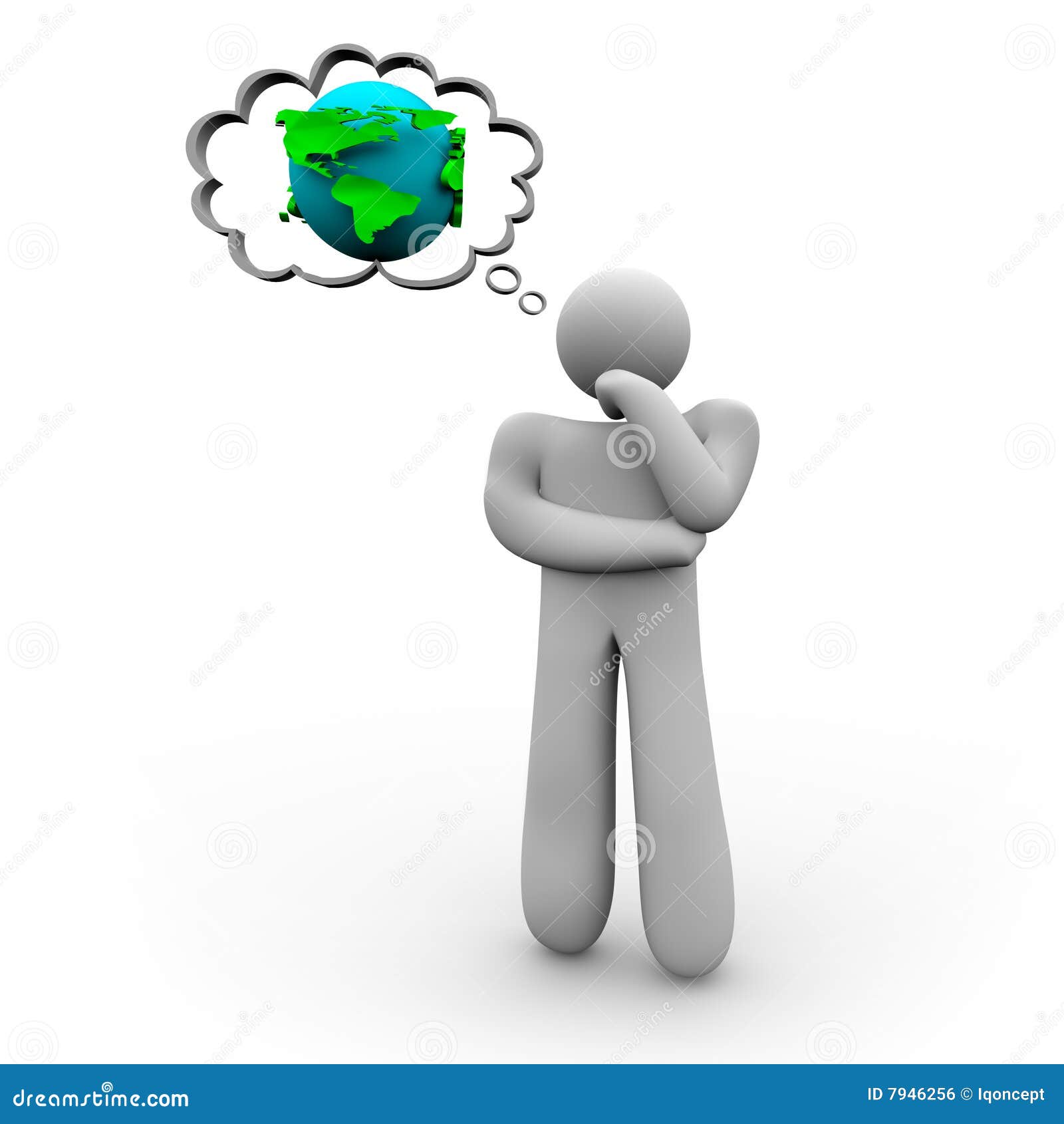 Penser De Personne De La Terre Illustration Stock - Illustration du ...