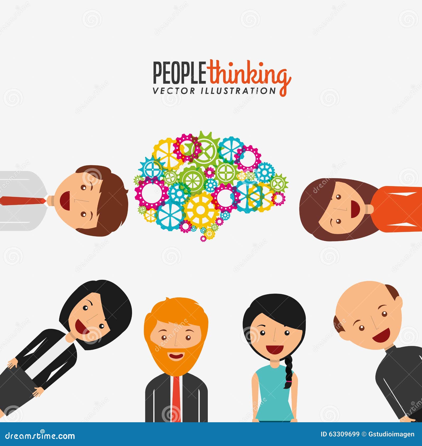 Pensez La Conception De L'avant-projet Illustration de Vecteur ...