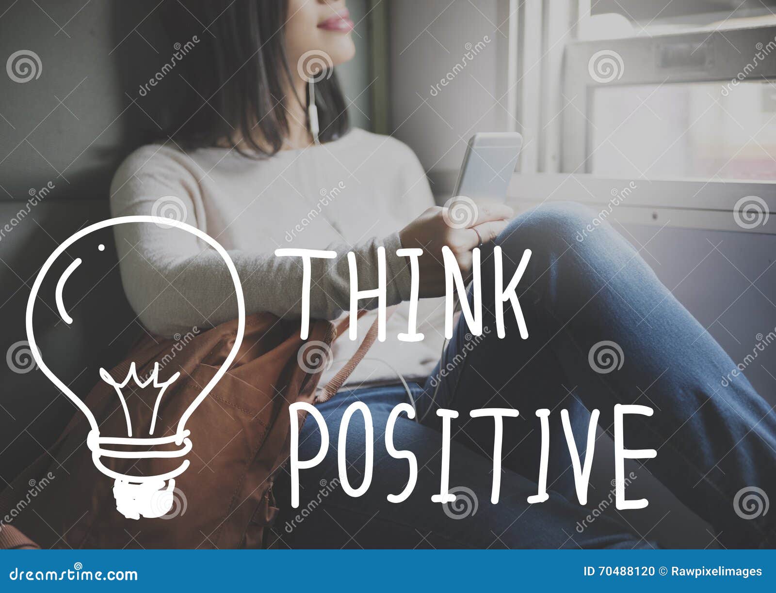 Pensez Que L'optimisme D'attitude Positive Inspirent Le Concept Photo ...