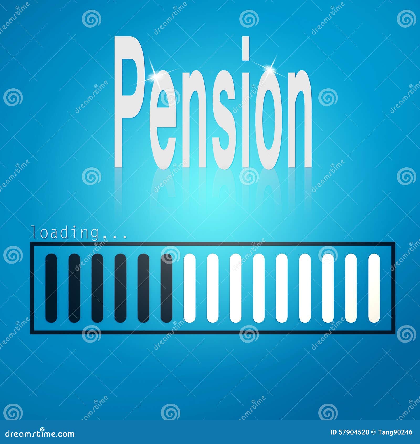 Pension blue loading bar stock illustration. Illustration of download ...