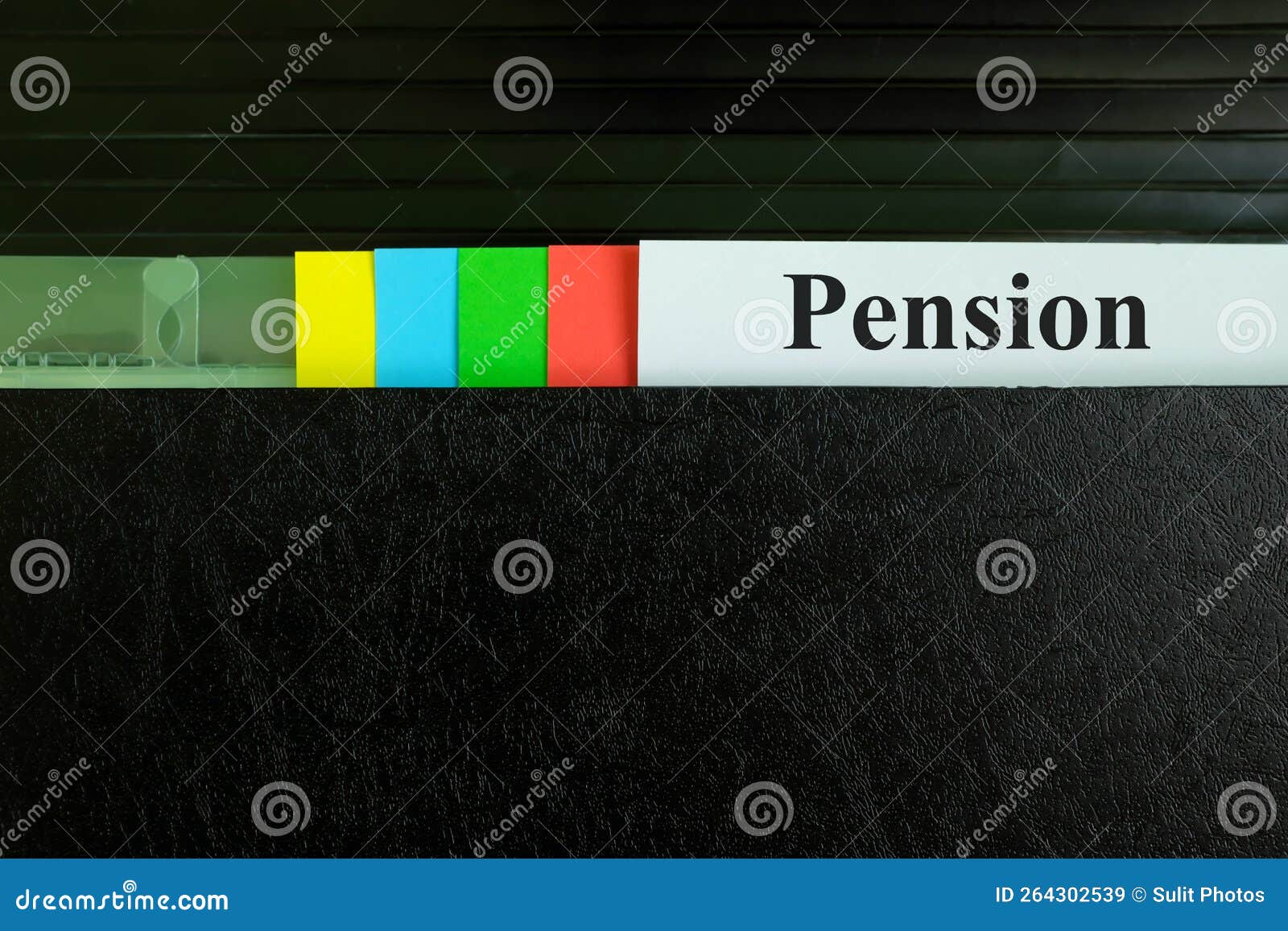 Pension File Record in Black Binder Folder. Pension Benefit Retirement ...