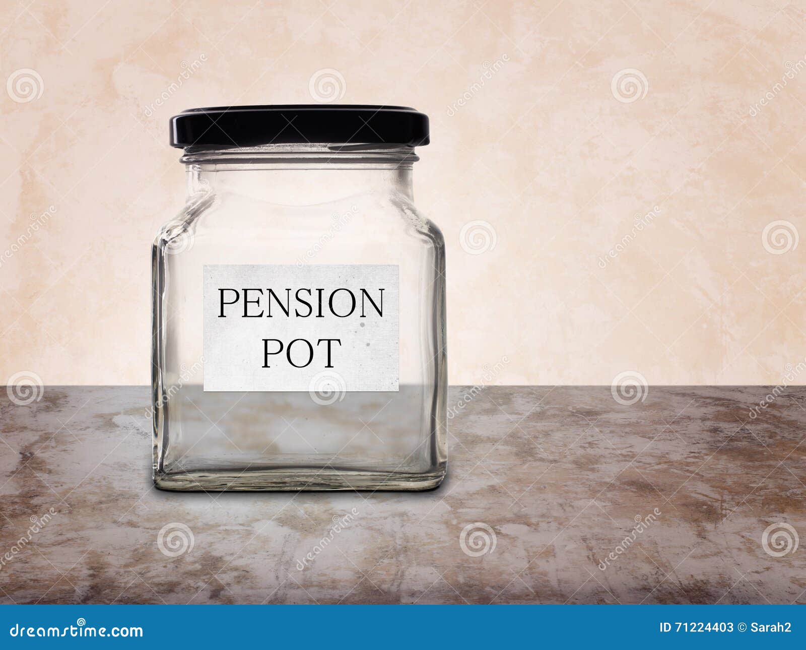 Pension Pot Empty. Financial Concept. Stock Image - Image of pension ...