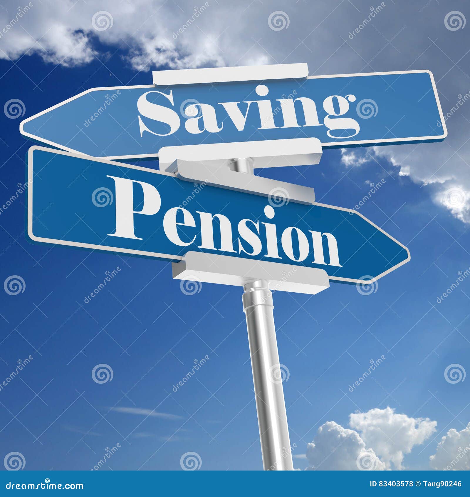 Pension and saving signs stock illustration. Illustration of rendering ...