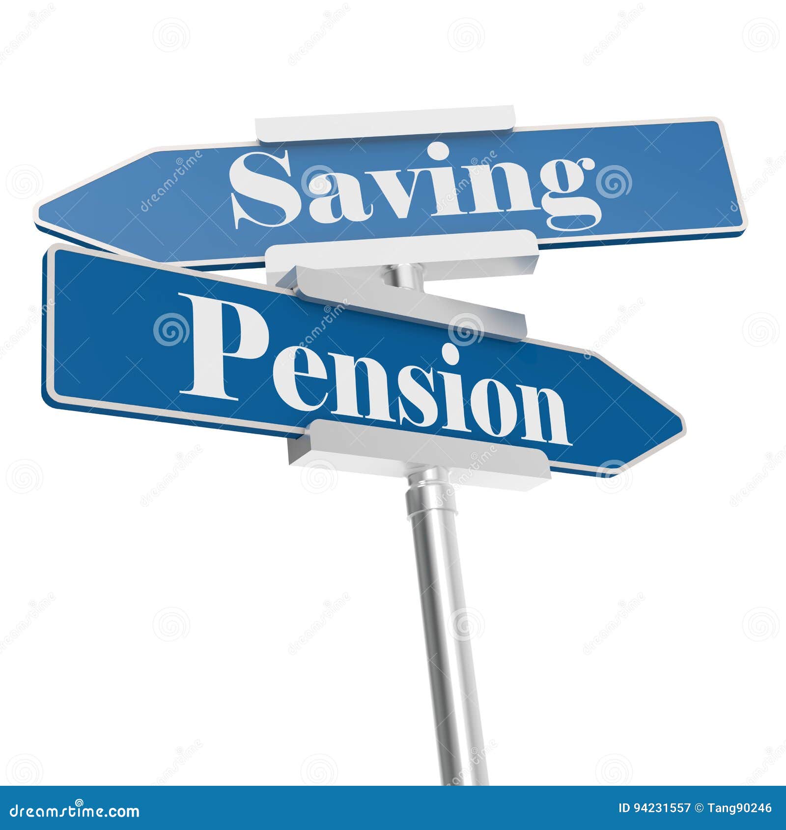 Pension and saving signs stock illustration. Illustration of rendering ...