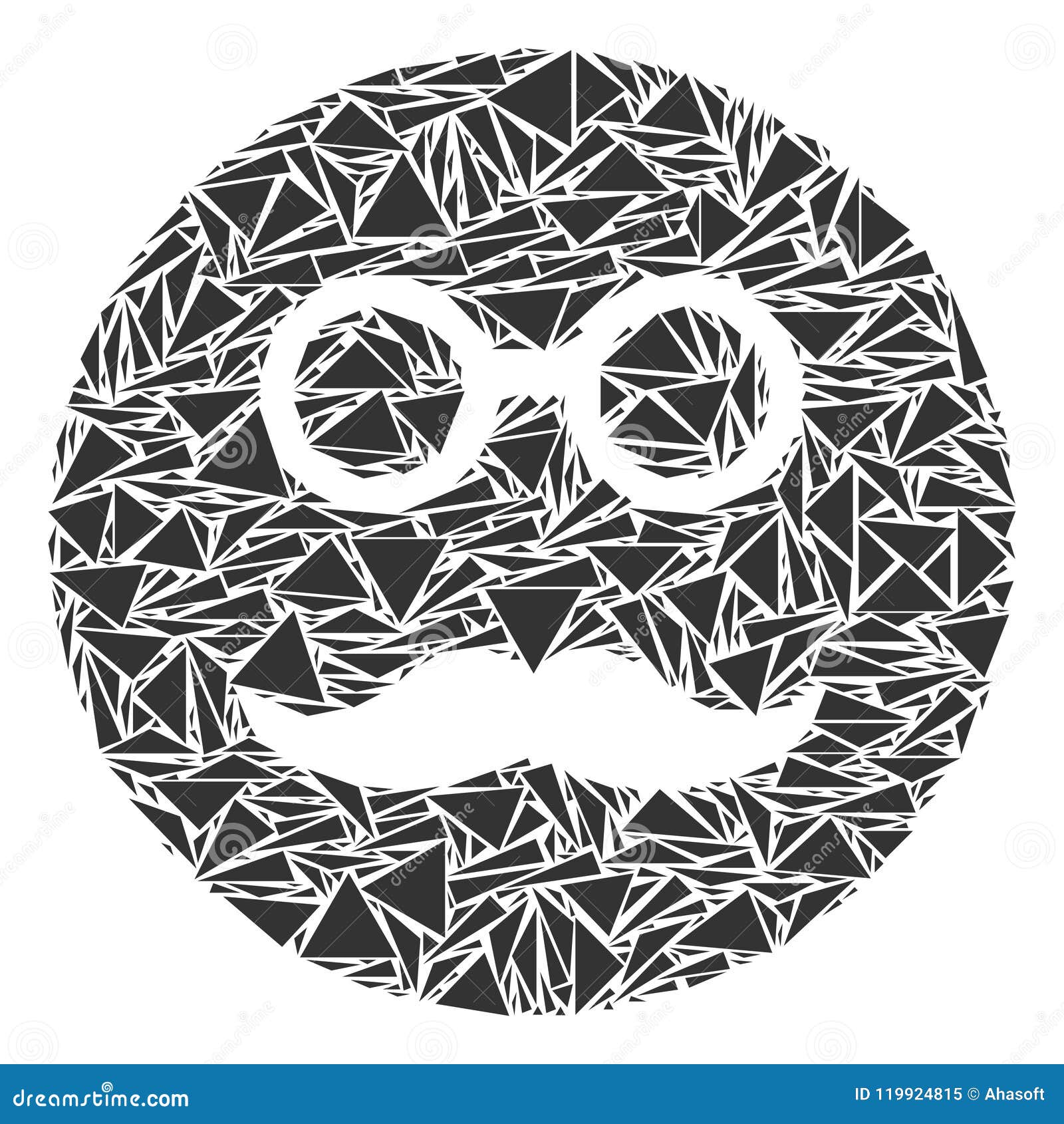 Pension Smiley Collage Des Triangles Illustration de Vecteur ...