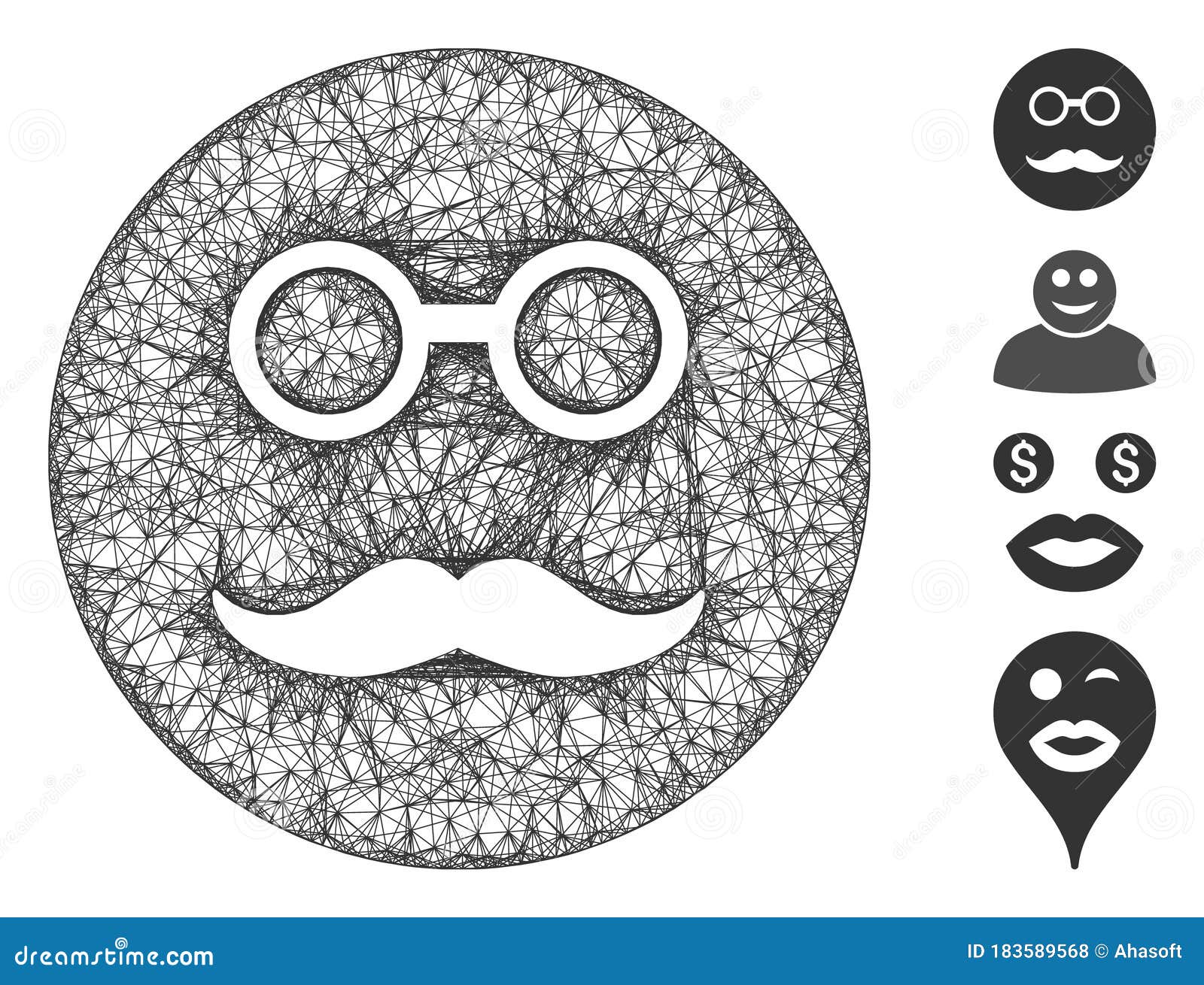 Pension Smiley Web Vector Mesh Illustration Stock Illustration ...