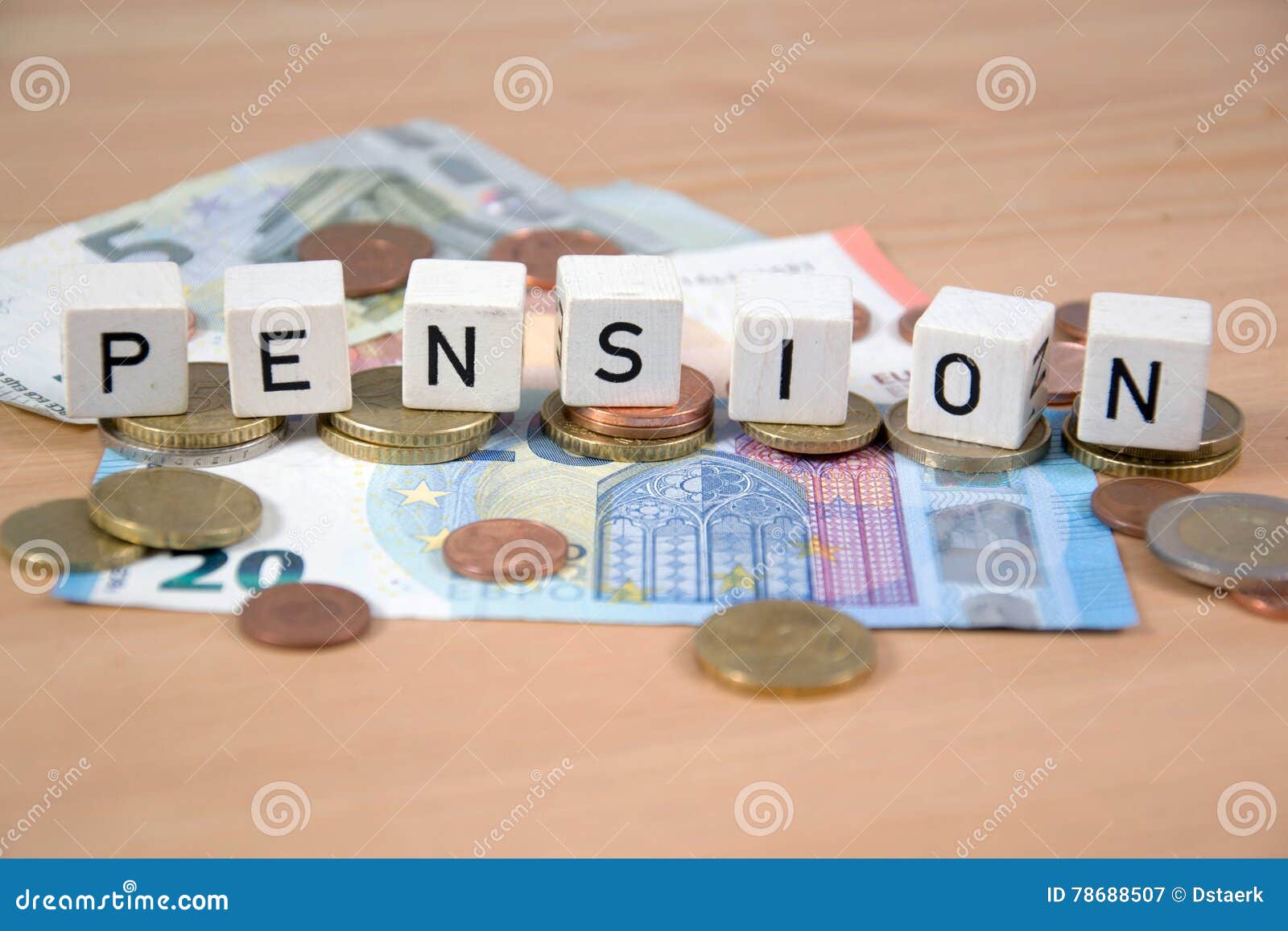 Pension stock image. Image of declining, finance, coin - 78688507