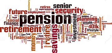 Pension word cloud stock vector. Illustration of questions - 260726869
