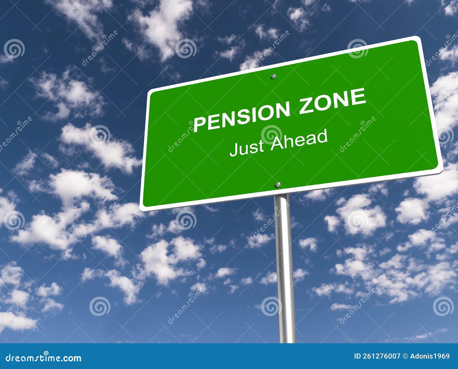Pension Zone Traffic Sign on Blue Sky Stock Image - Image of help ...