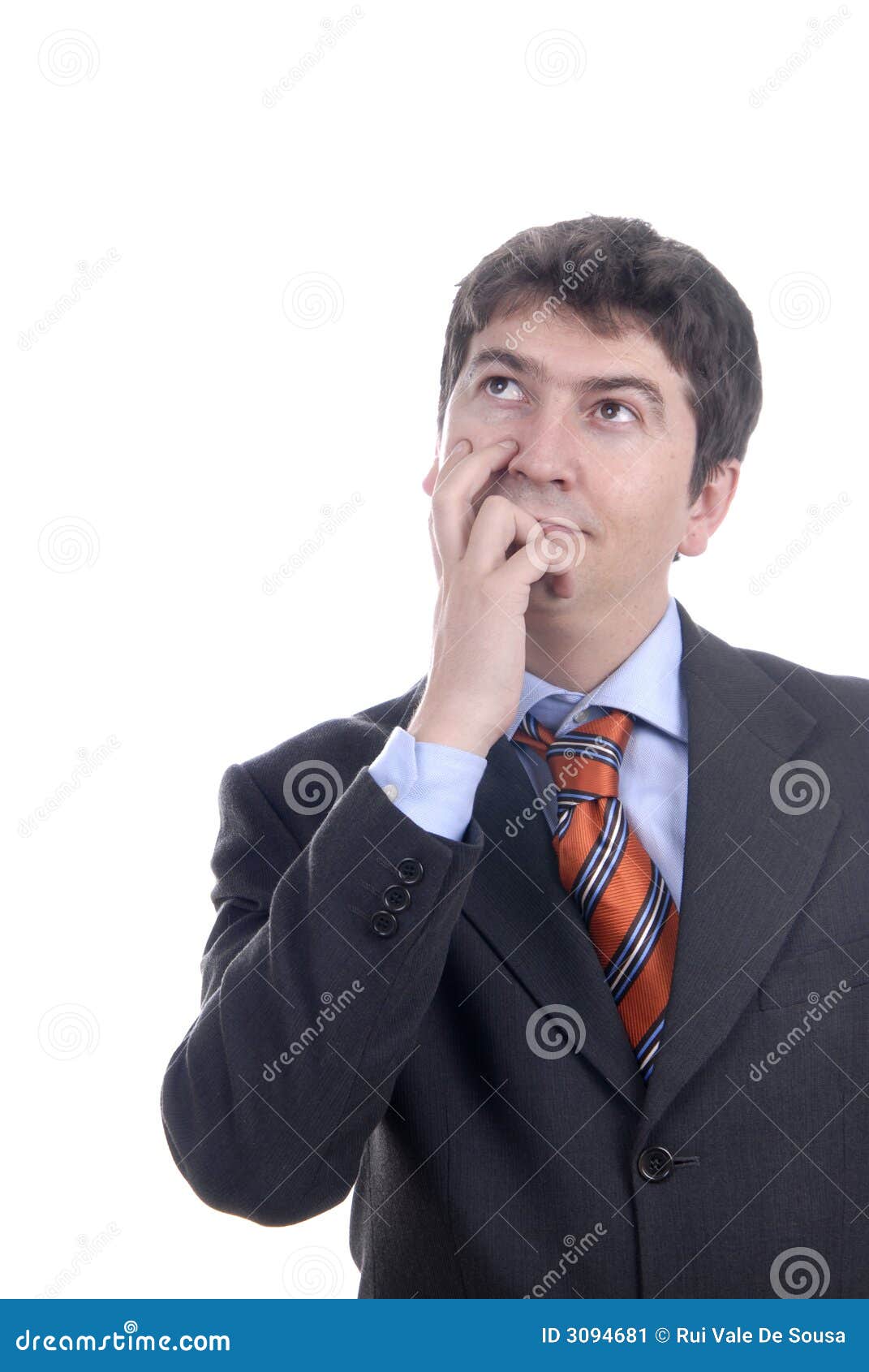 Pensive stock image. Image of confident, attractive, modern - 3094681