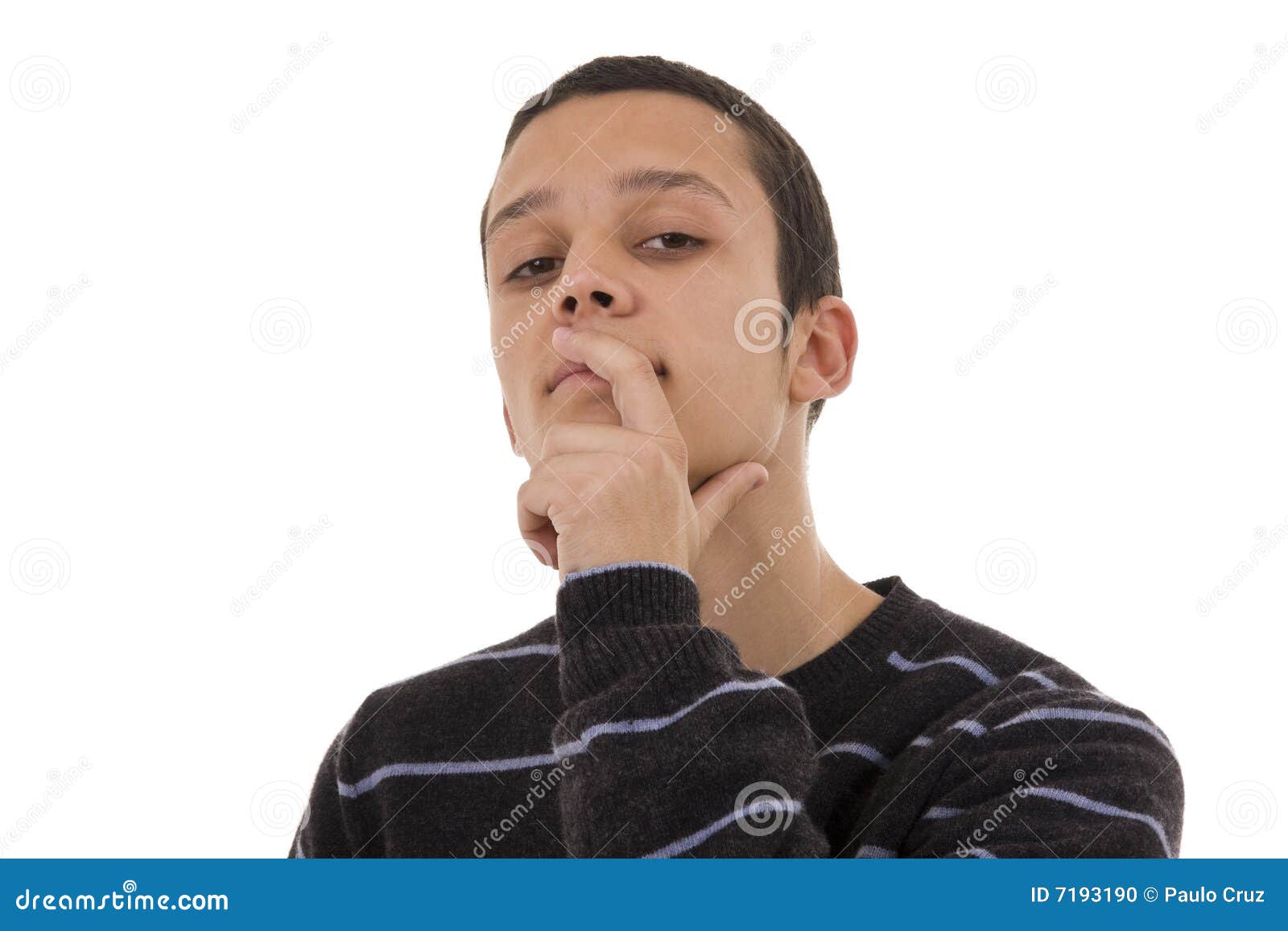 Pensive stock photo. Image of concept, hand, eyes, person - 7193190