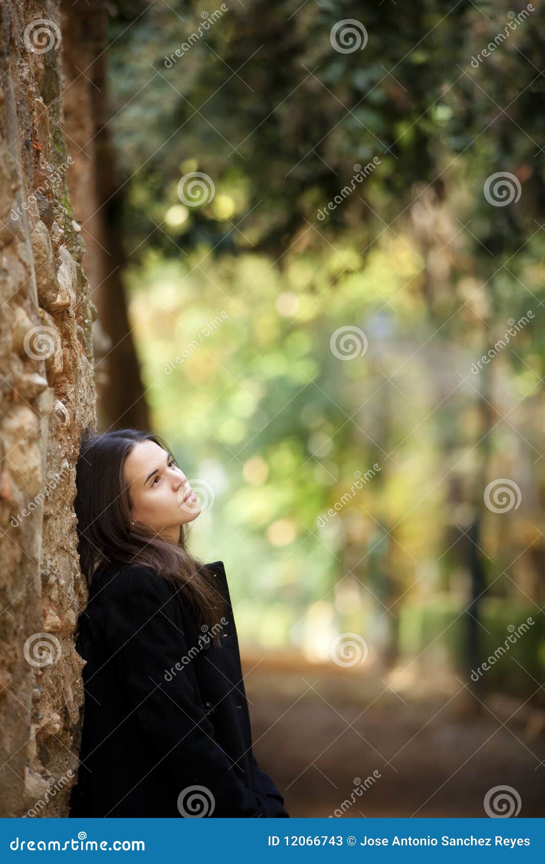 Pensive beautiful girl stock image. Image of feeling - 12066743