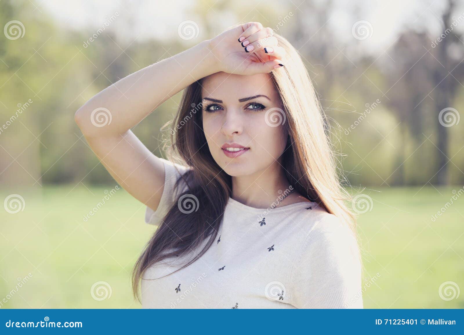 Pensive Beautiful Woman Stock Image Image Of Healthy 71225401