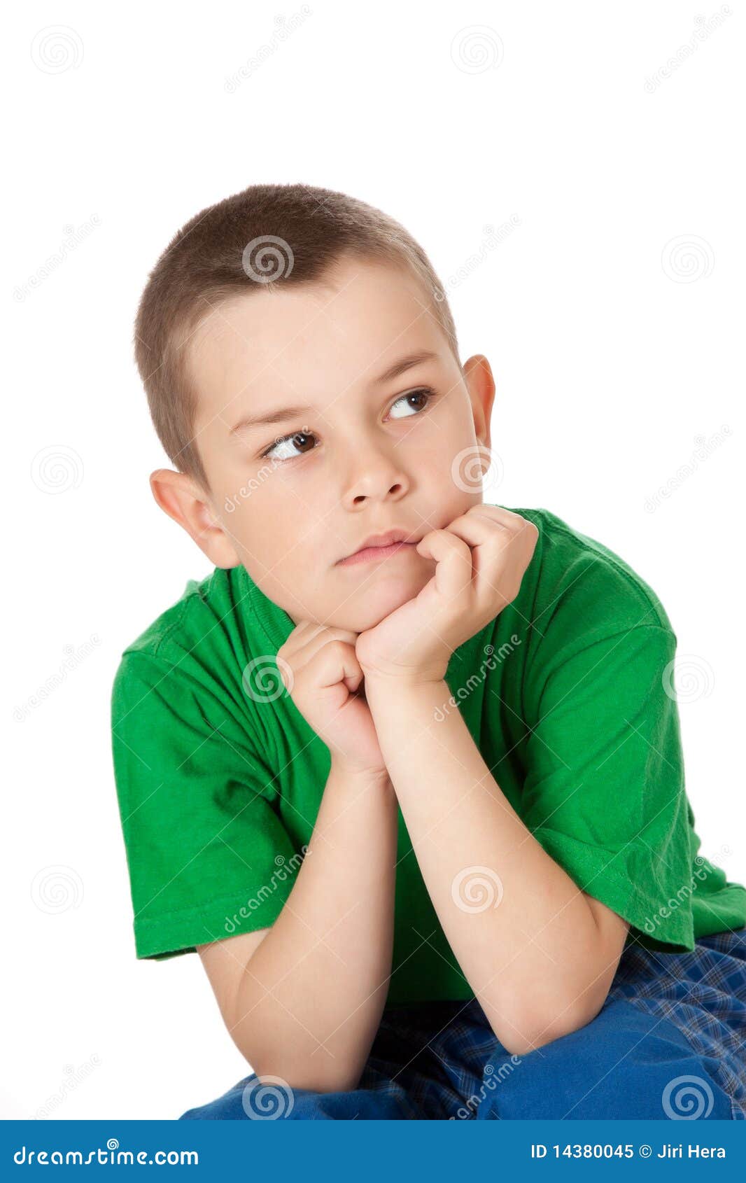 Pensive boy stock image. Image of white, person, humor - 14380045