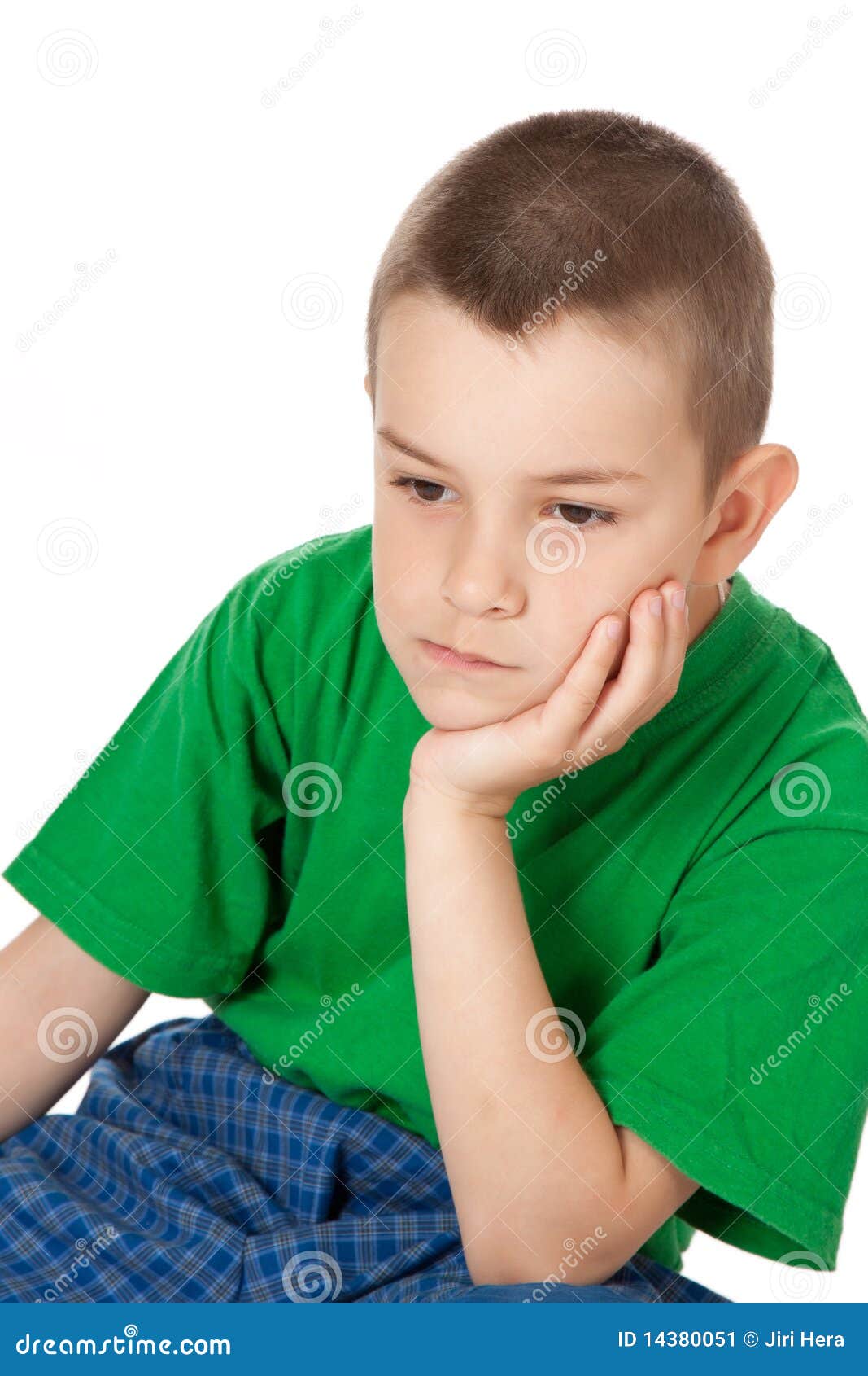 Pensive boy stock image. Image of single, beautiful, thinking - 14380051