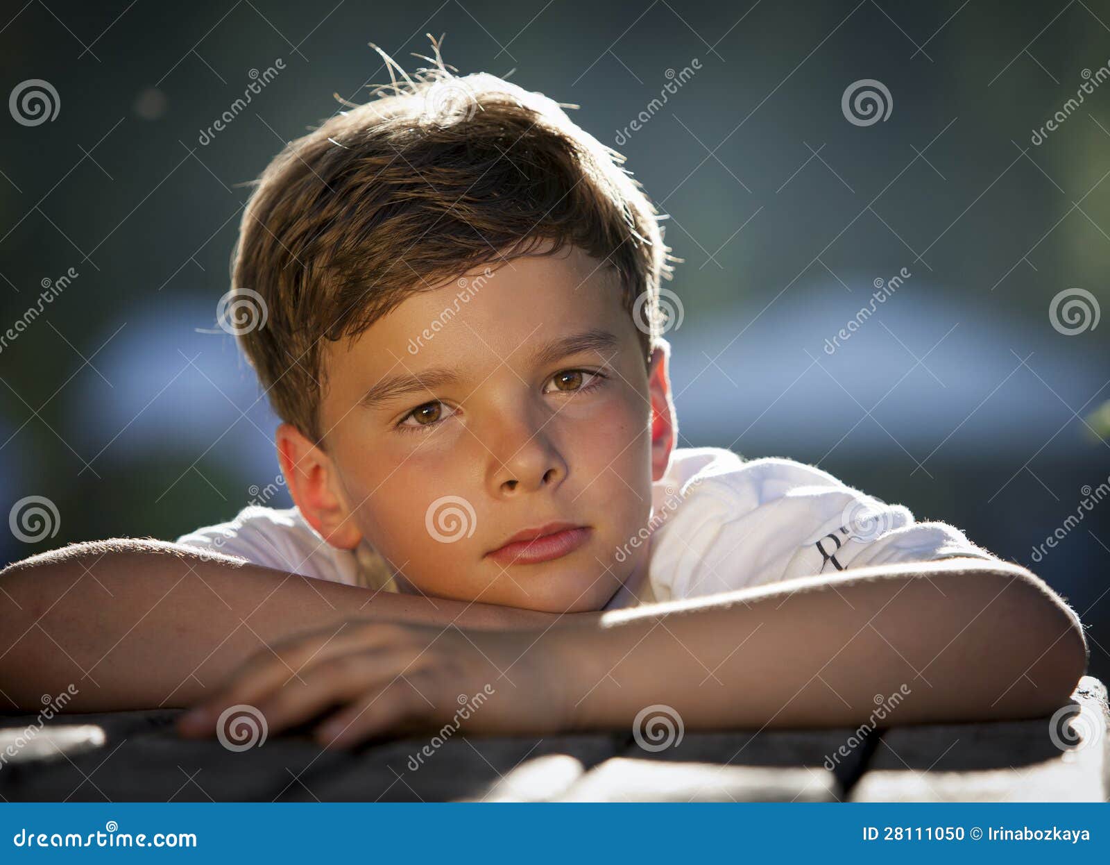Pensive boy stock photo. Image of warm, pensive, closeup - 28111050