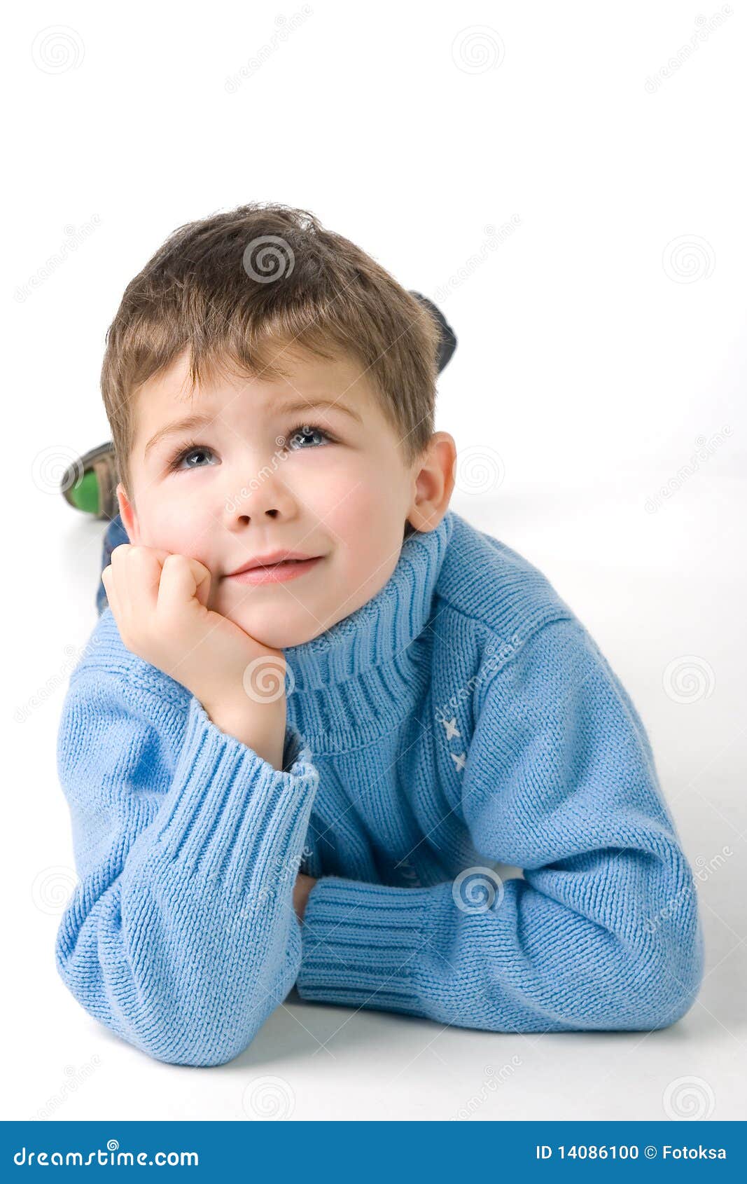 Pensive boy dreams stock photo. Image of childhood, happiness - 14086100