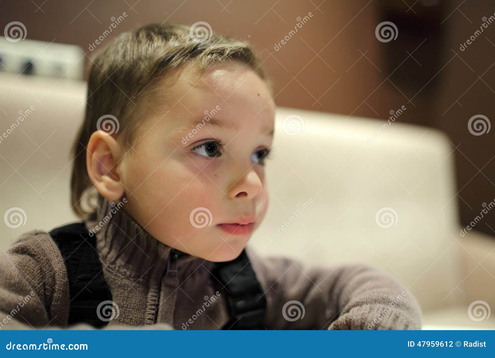 Pensive boy stock photo. Image of face, restaurant, hair - 47959612