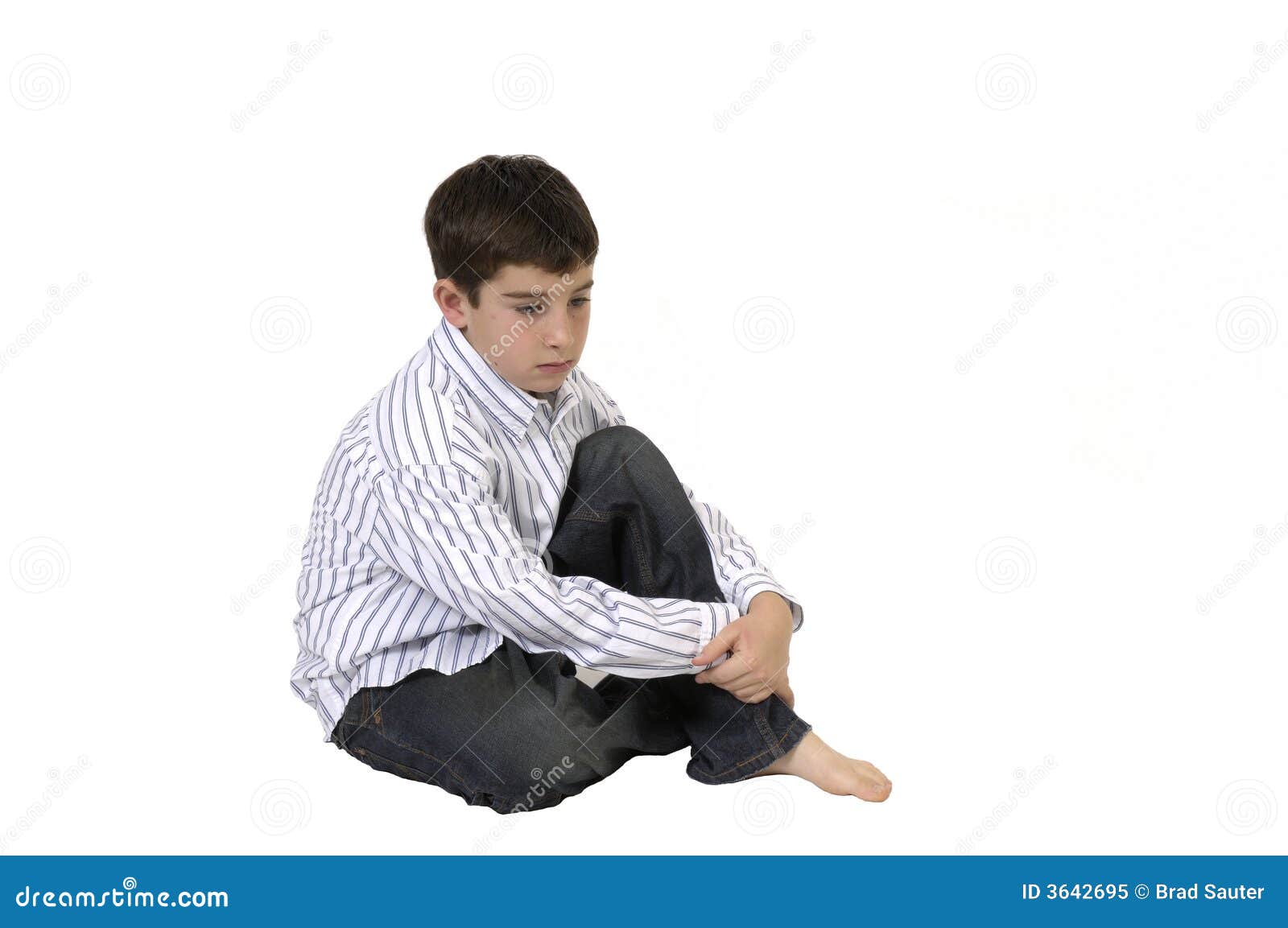 Pensive Boy Sitting stock image. Image of nephew, pensive - 3642695