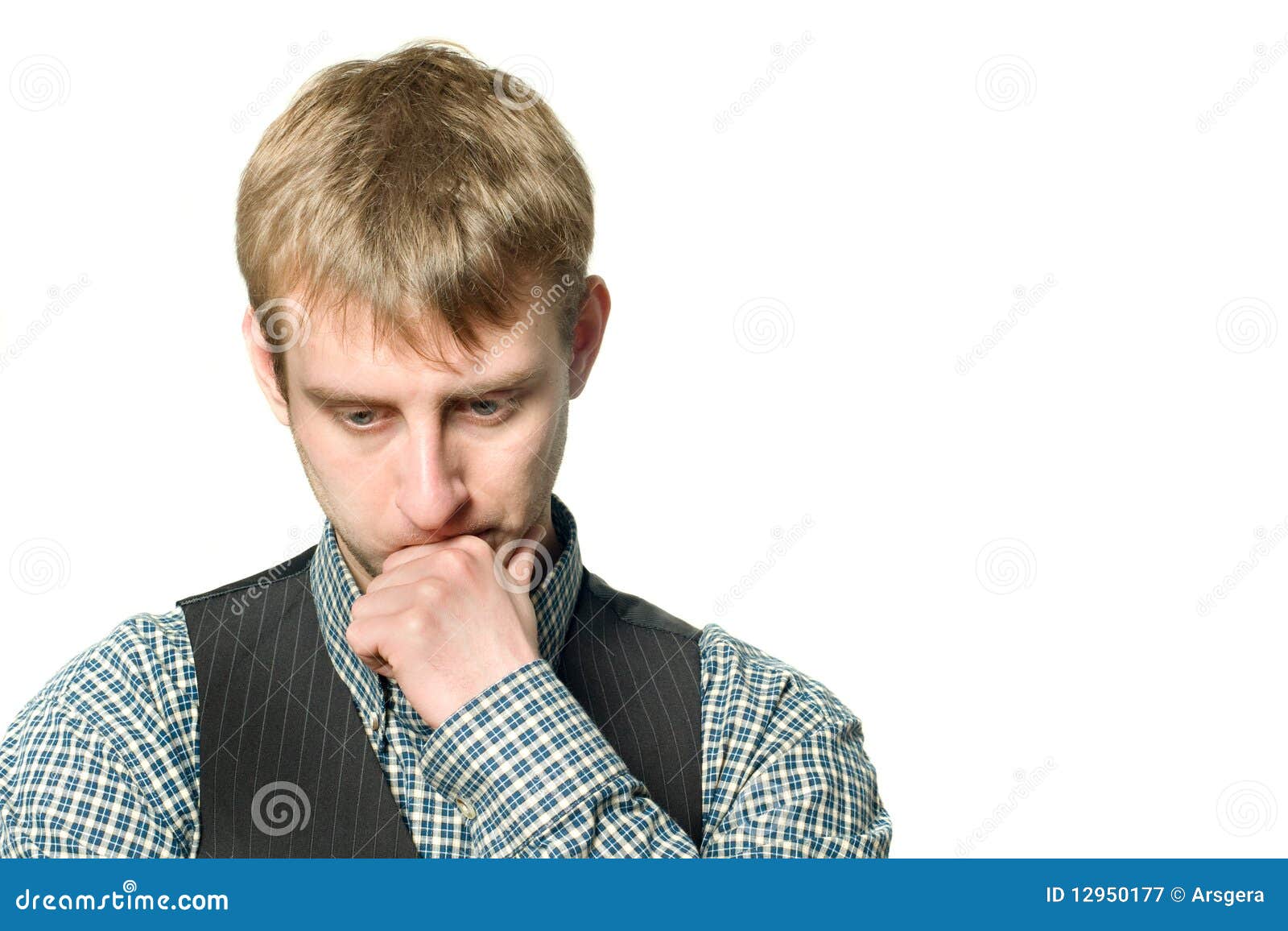 Pensive businessman stock image. Image of emotional, male - 12950177