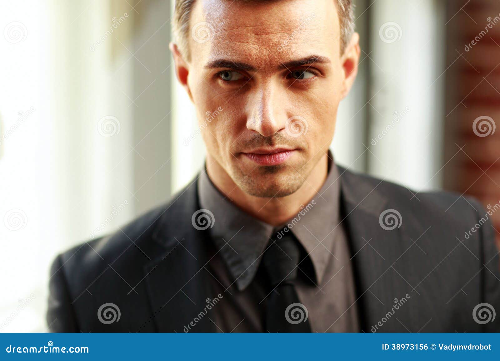 Pensive businessman stock photo. Image of confidence - 38973156