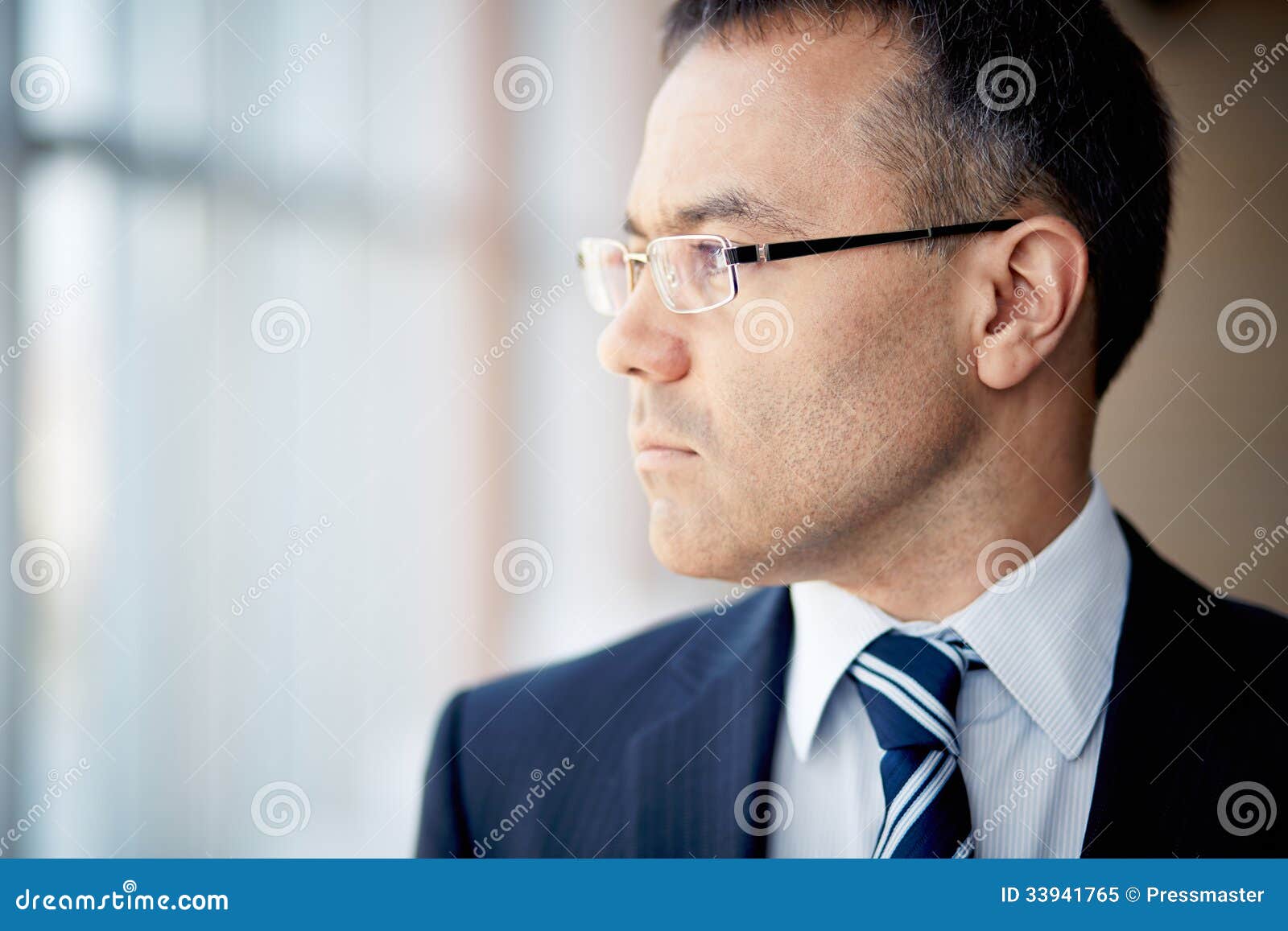 Pensive businessman stock image. Image of career, elegant - 33941765