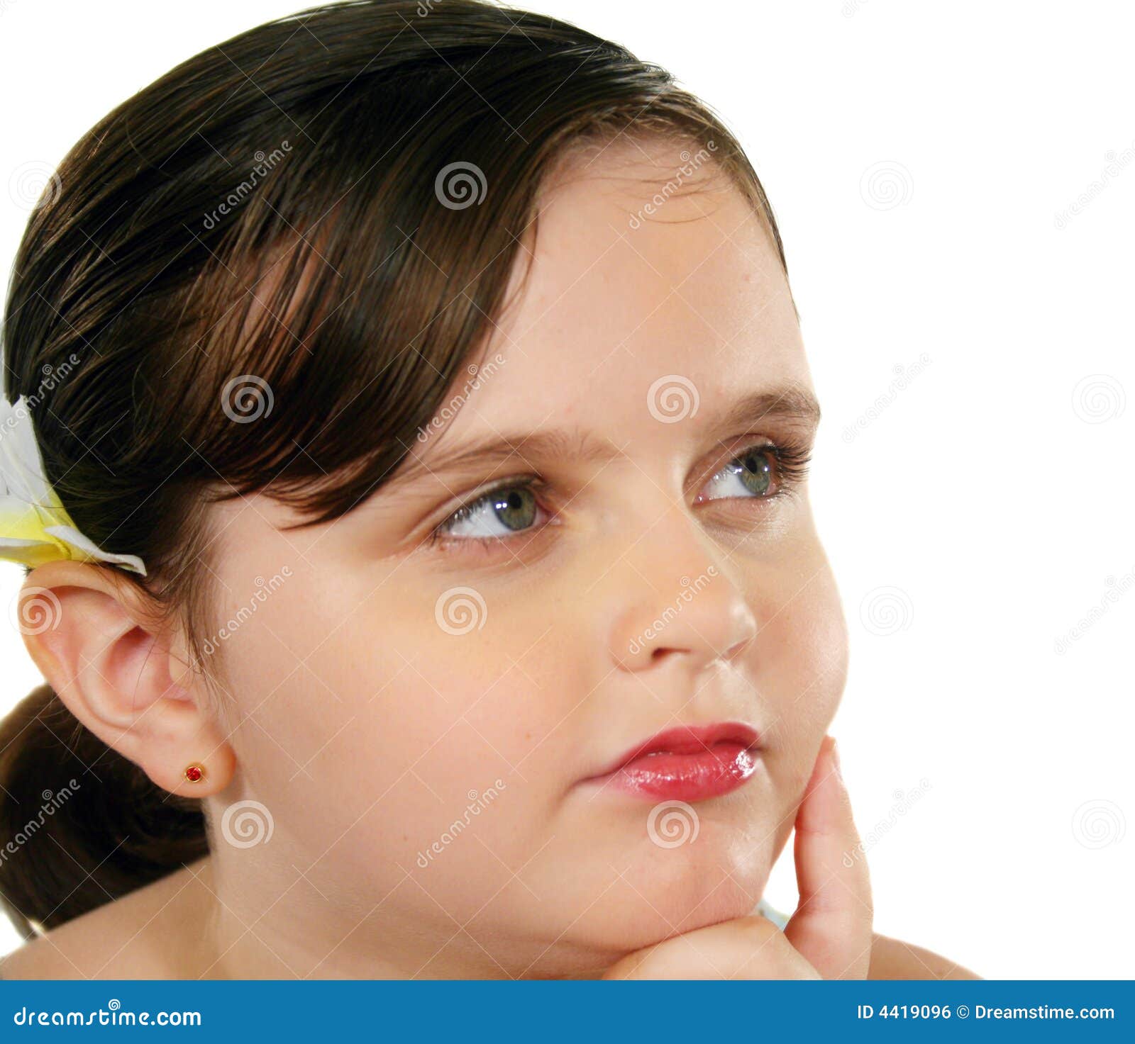 Pensive Child foto de stock. Imagem de youngster, contemplation - 4419096