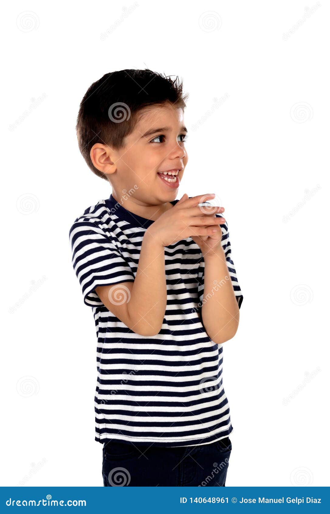 Pensive Child with Black Eyes Stock Image - Image of innocence, motion ...