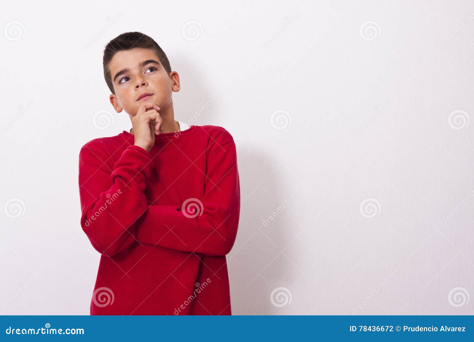 Pensive child stock photo. Image of white, expressions - 78436672